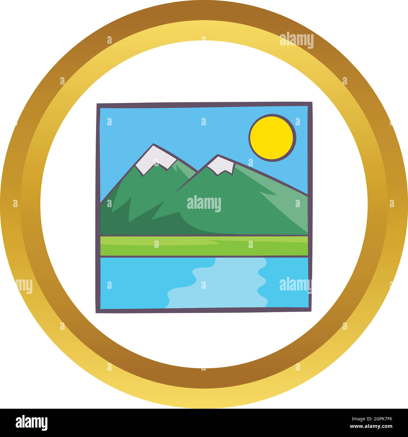 Drawing mountain landscape vector icon Stock Vector Image & Art - Alamy