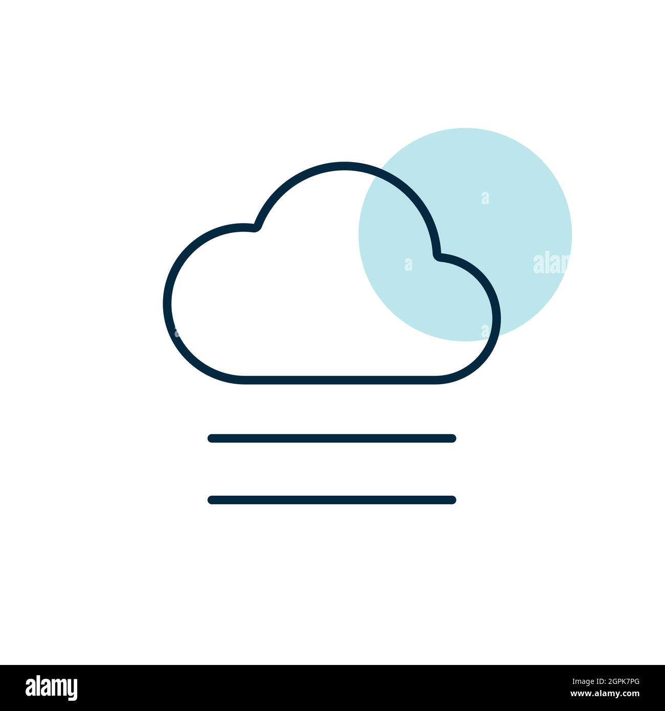 Fog and cloud vector flat icon. Weather sign Stock Vector Image & Art ...