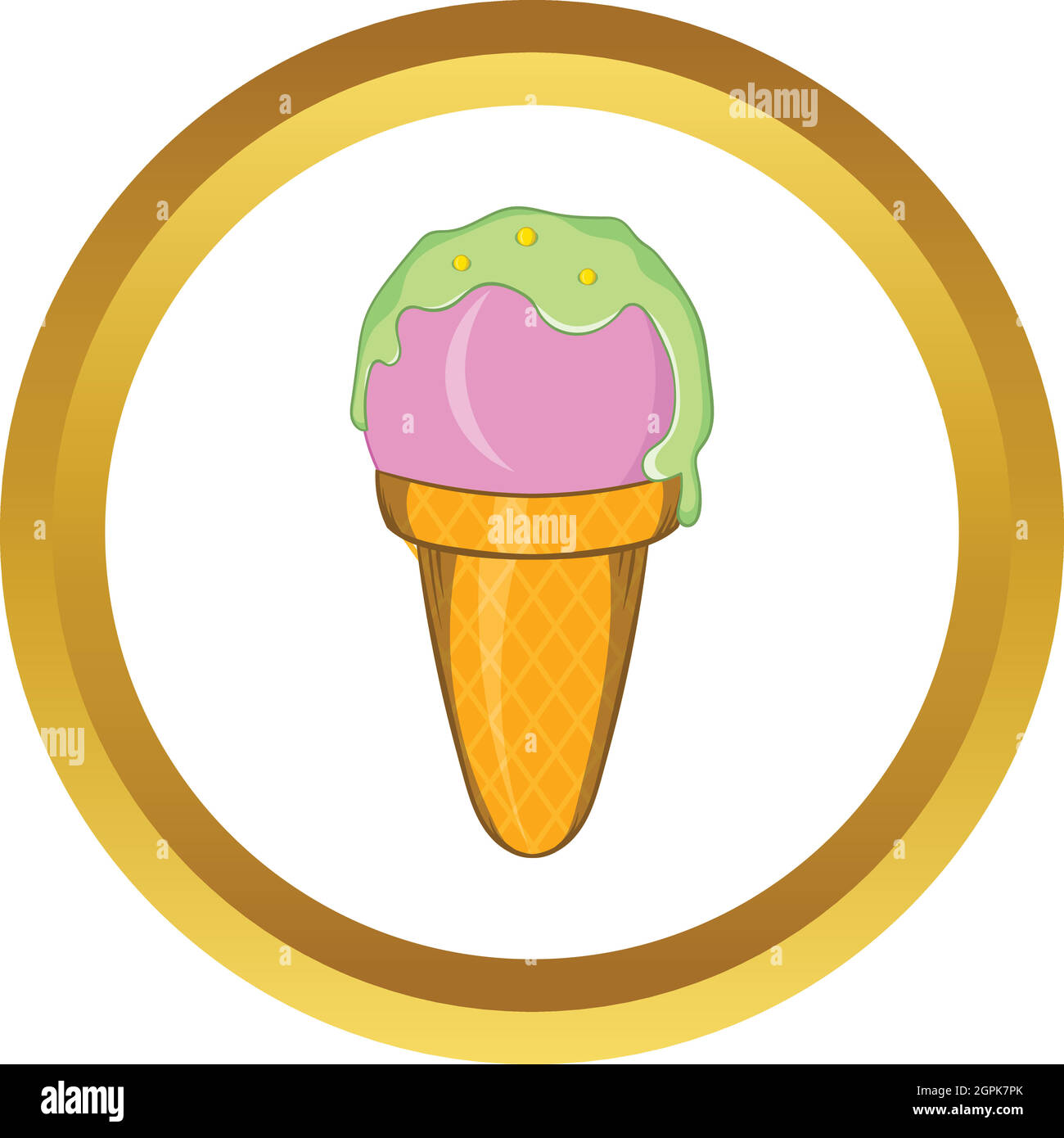 Cartoon ice cream waffle Stock Vector Images - Alamy