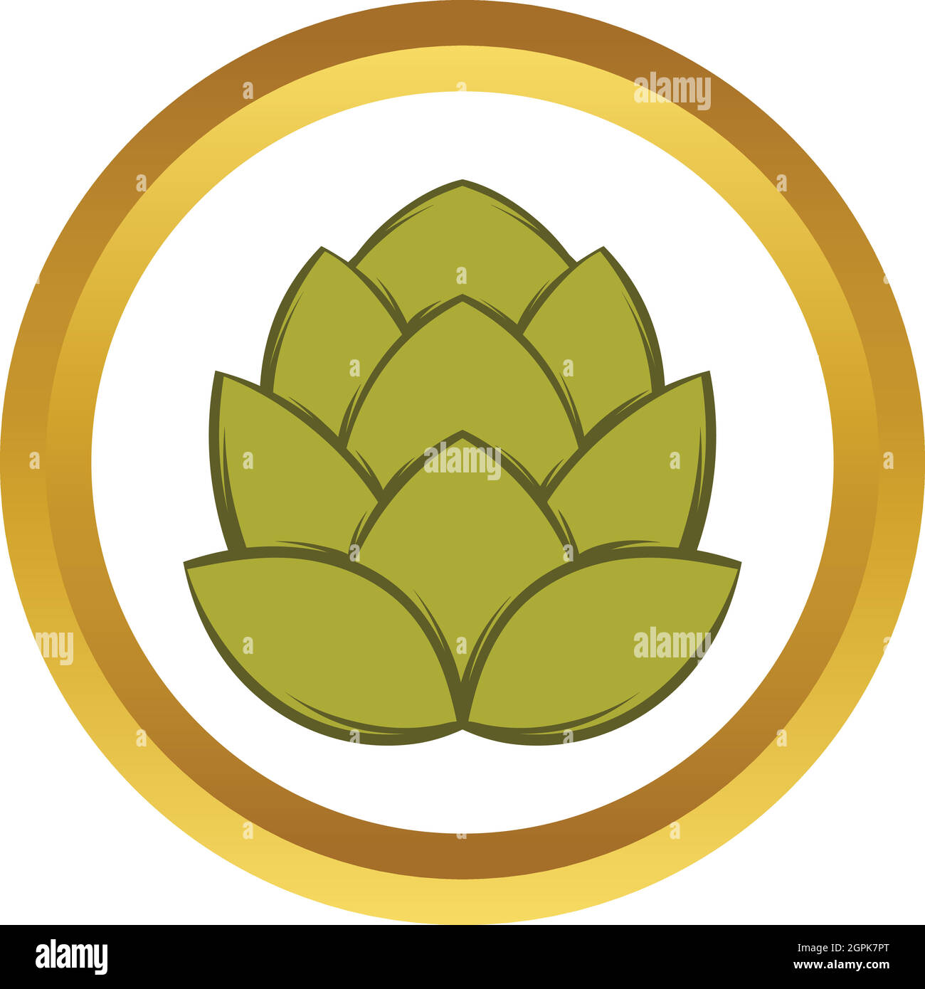 Hop cone vector icon, cartoon style Stock Vector Image & Art - Alamy