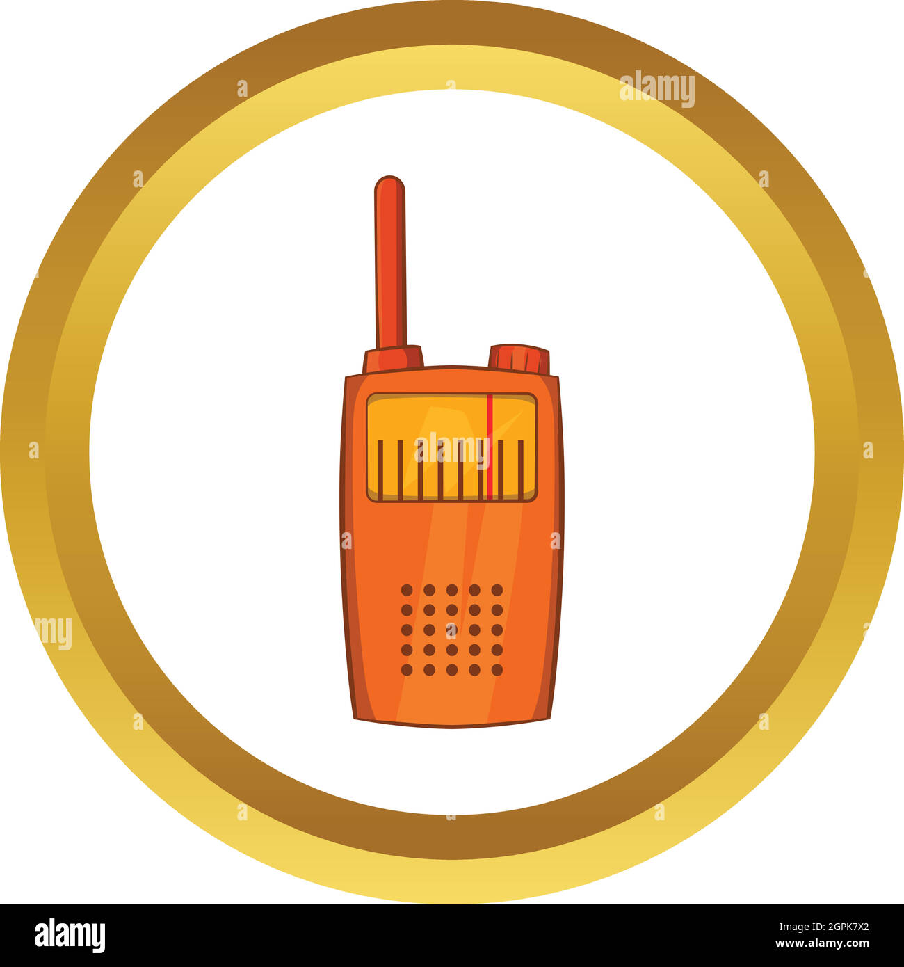 Orange portable handheld radio vector icon Stock Vector Image & Art - Alamy