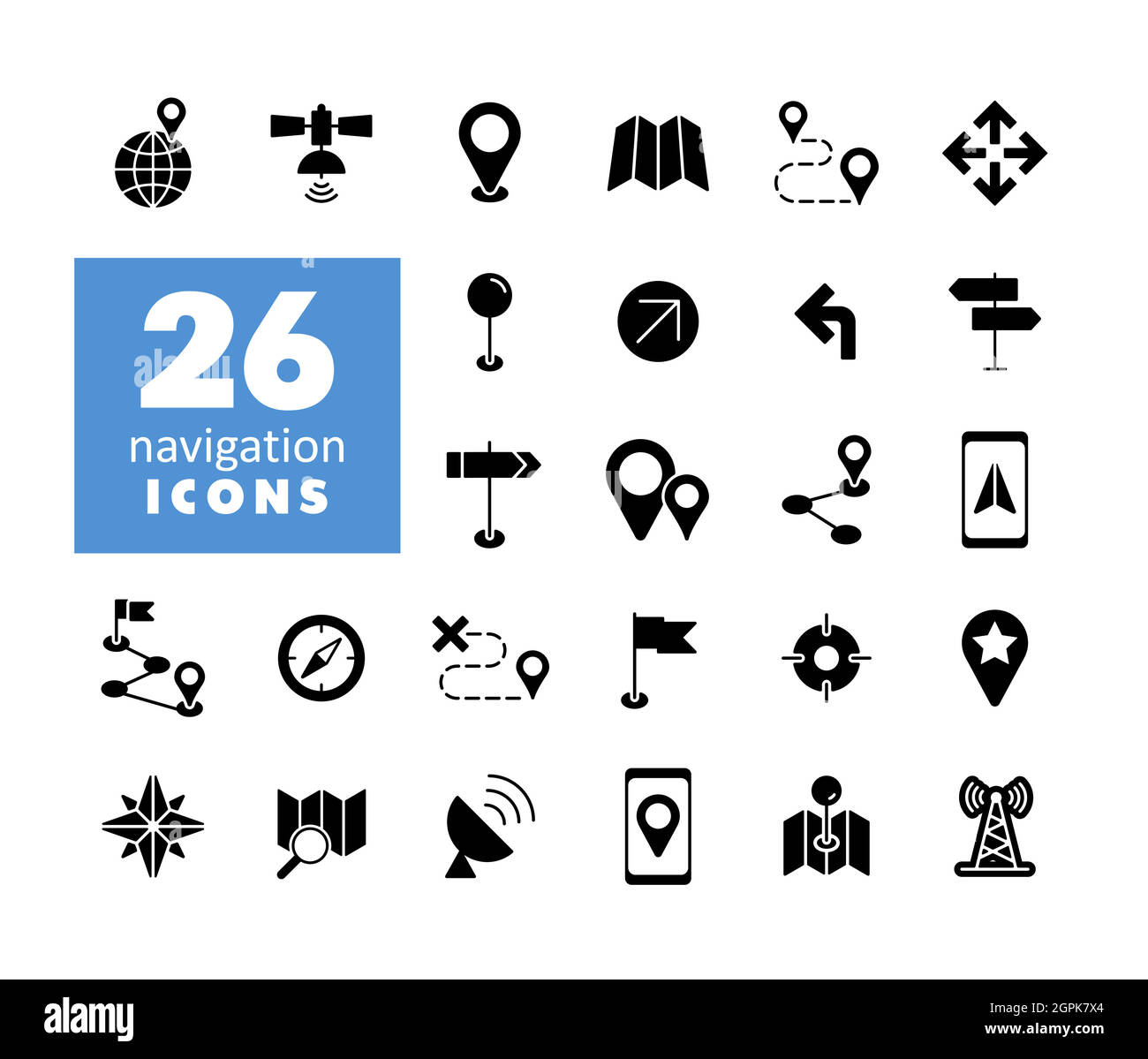 Maps and location icon hi-res stock photography and images - Alamy