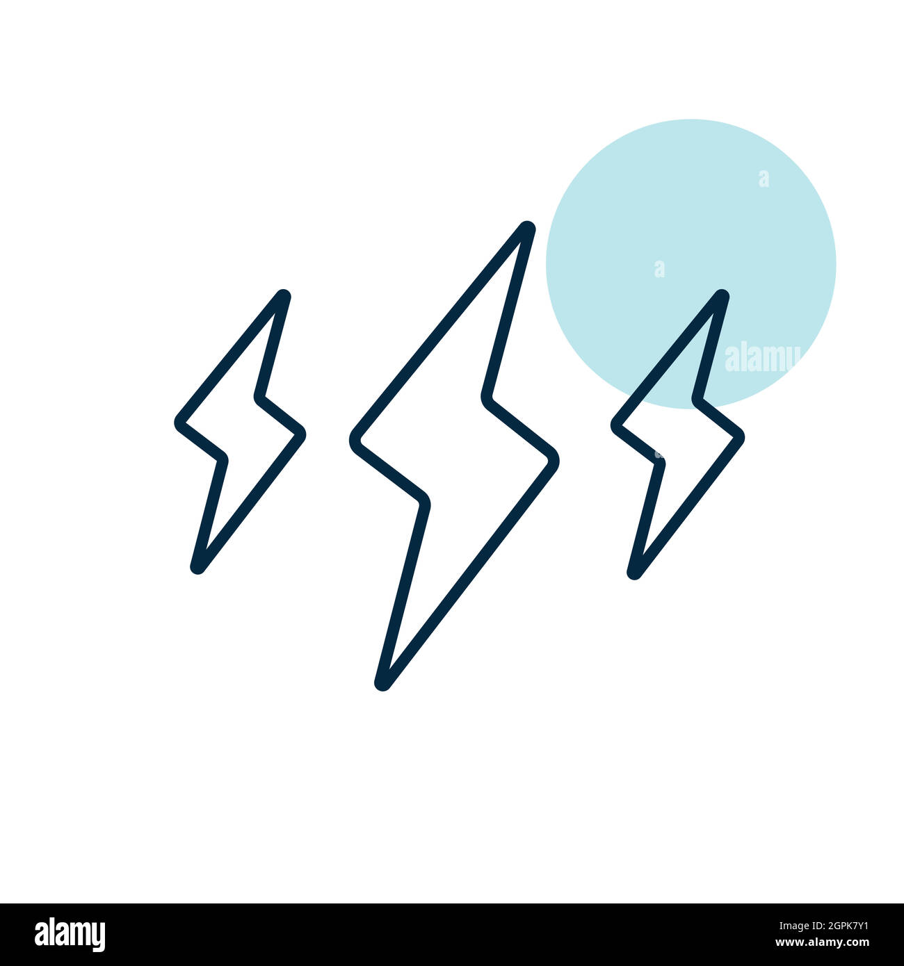 Lightning flat icon hi-res stock photography and images - Alamy