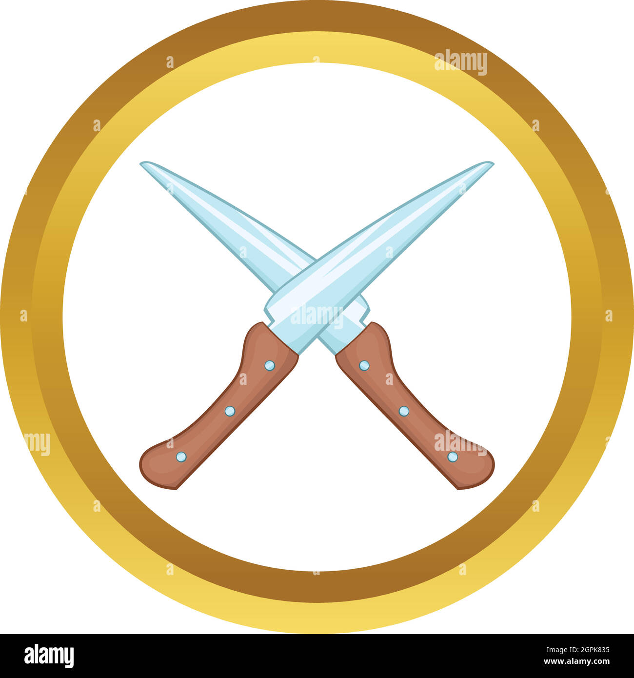 Crossed cutlery vector hi-res stock photography and images - Alamy