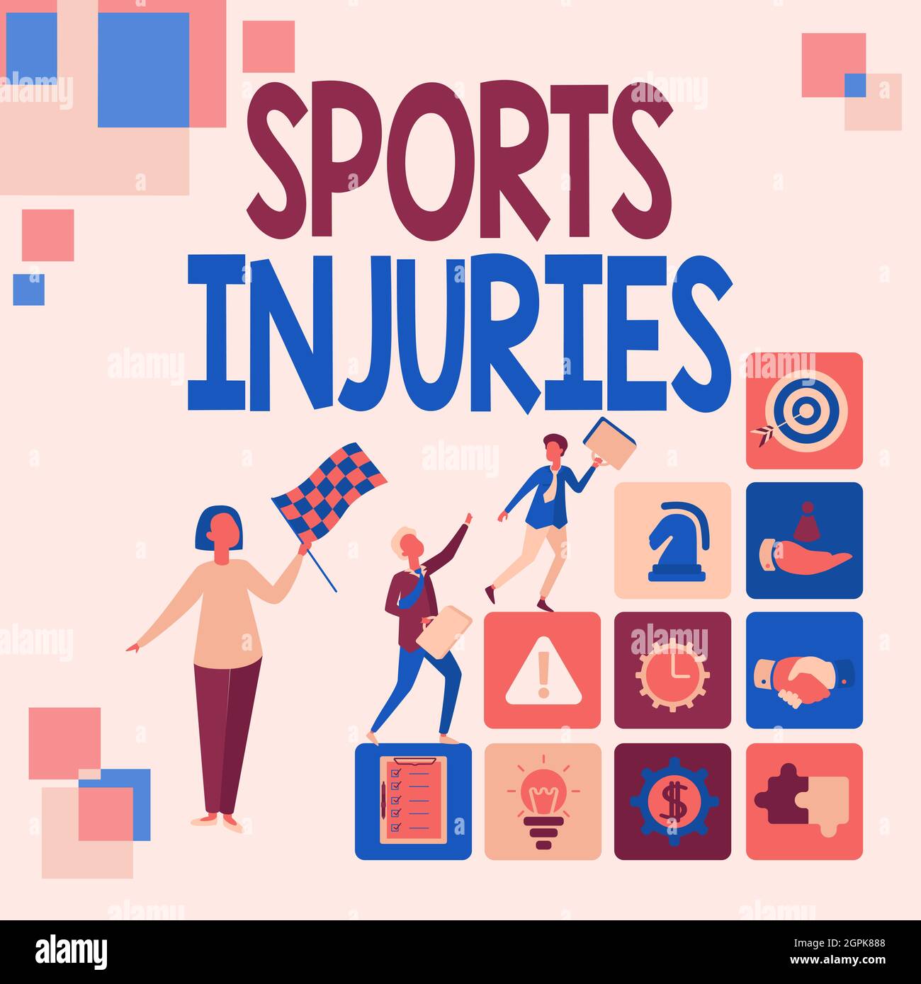 Conceptual caption Sports Injuries. Concept meaning kinds of injury ...
