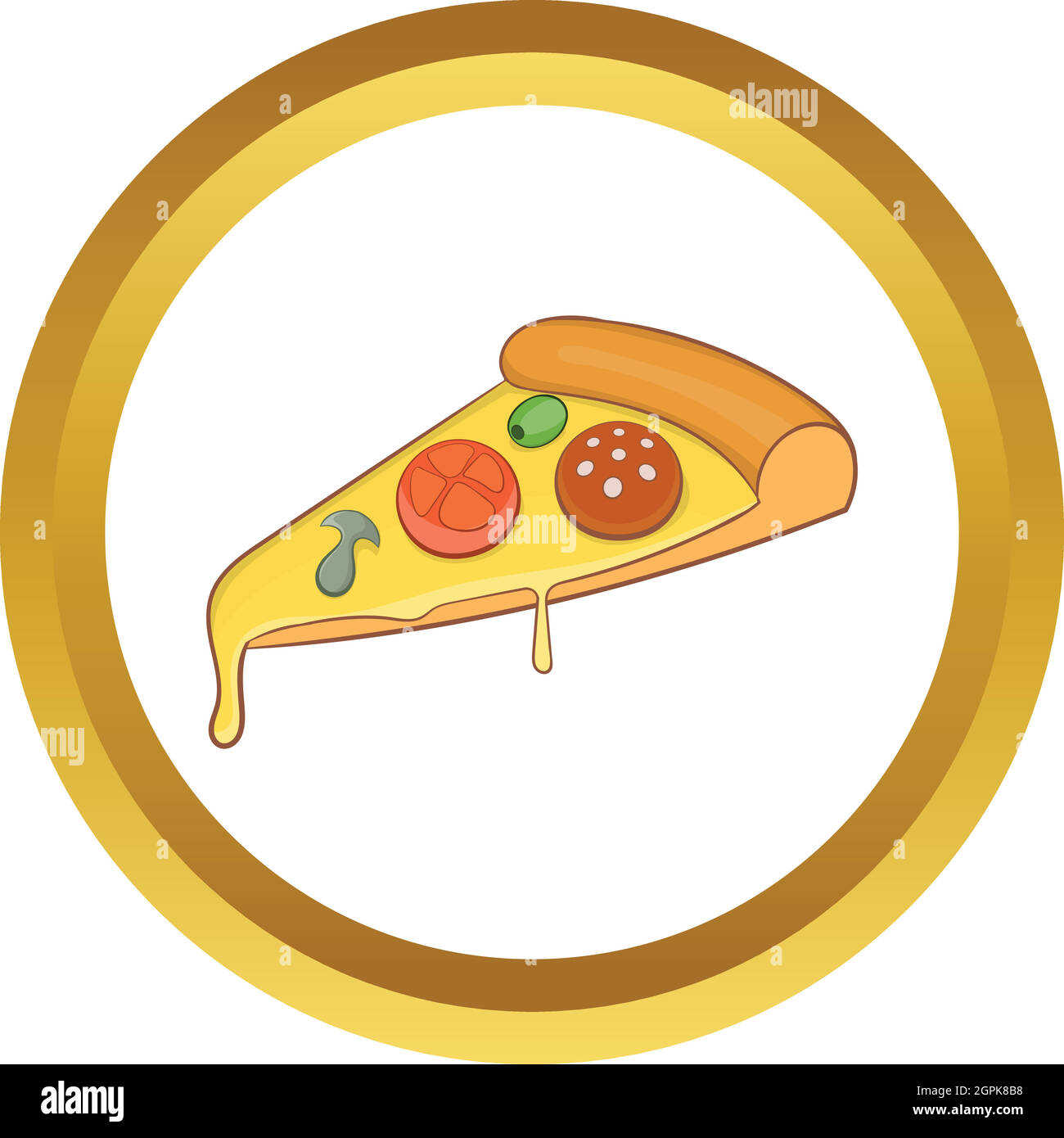 Pizza slice vector icon Stock Vector Image & Art - Alamy