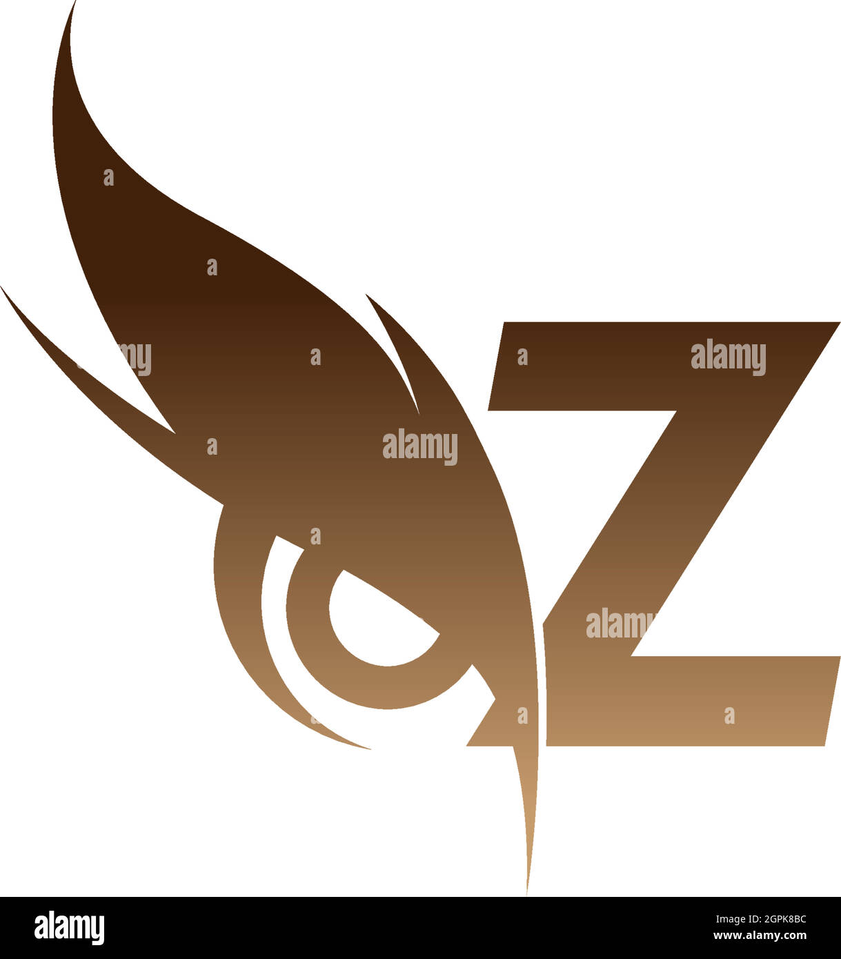 Letter Z logo icon combined with owl eyes icon design vector Stock ...