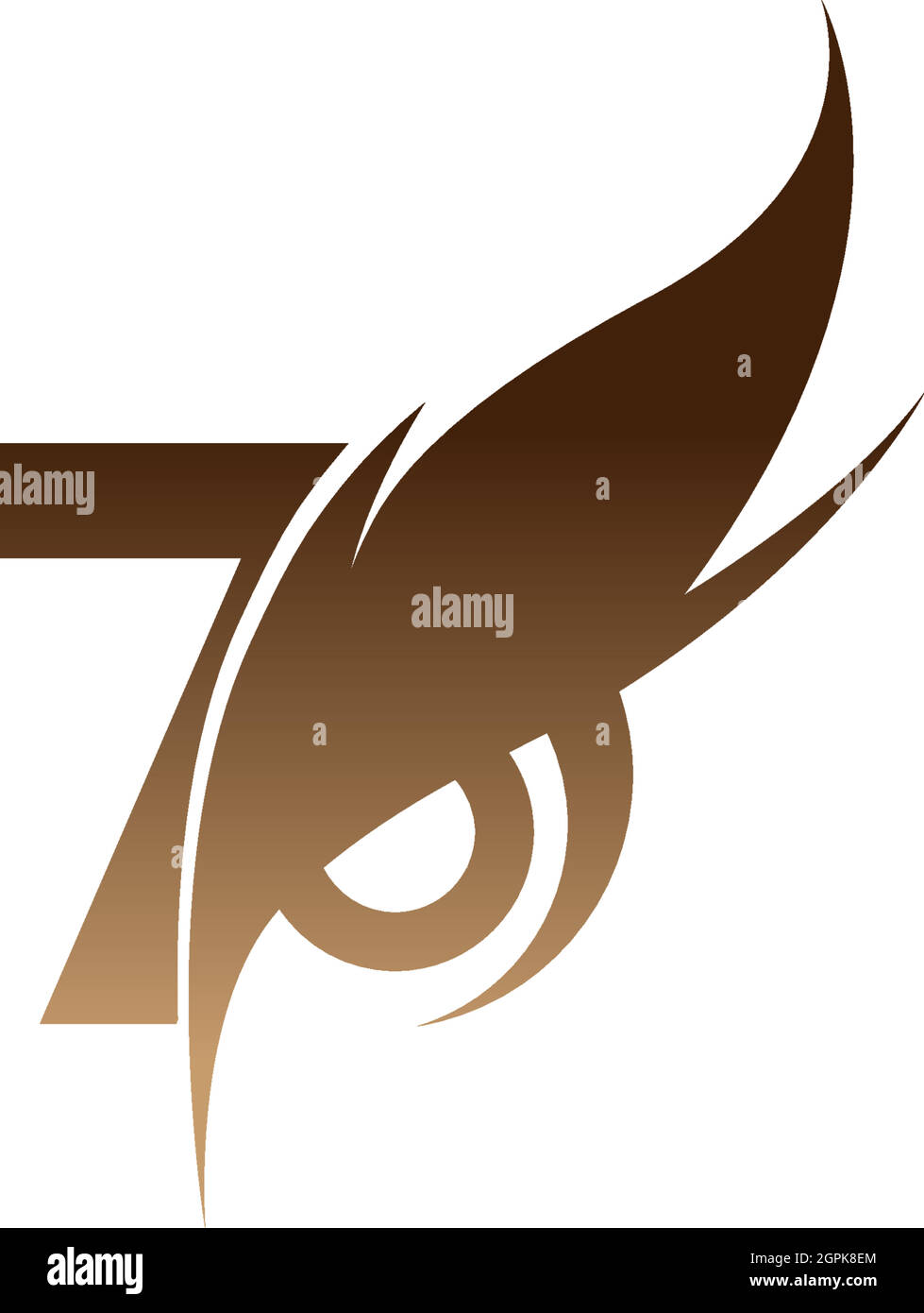 Number 7 logo icon combined with owl eyes icon design vector Stock ...
