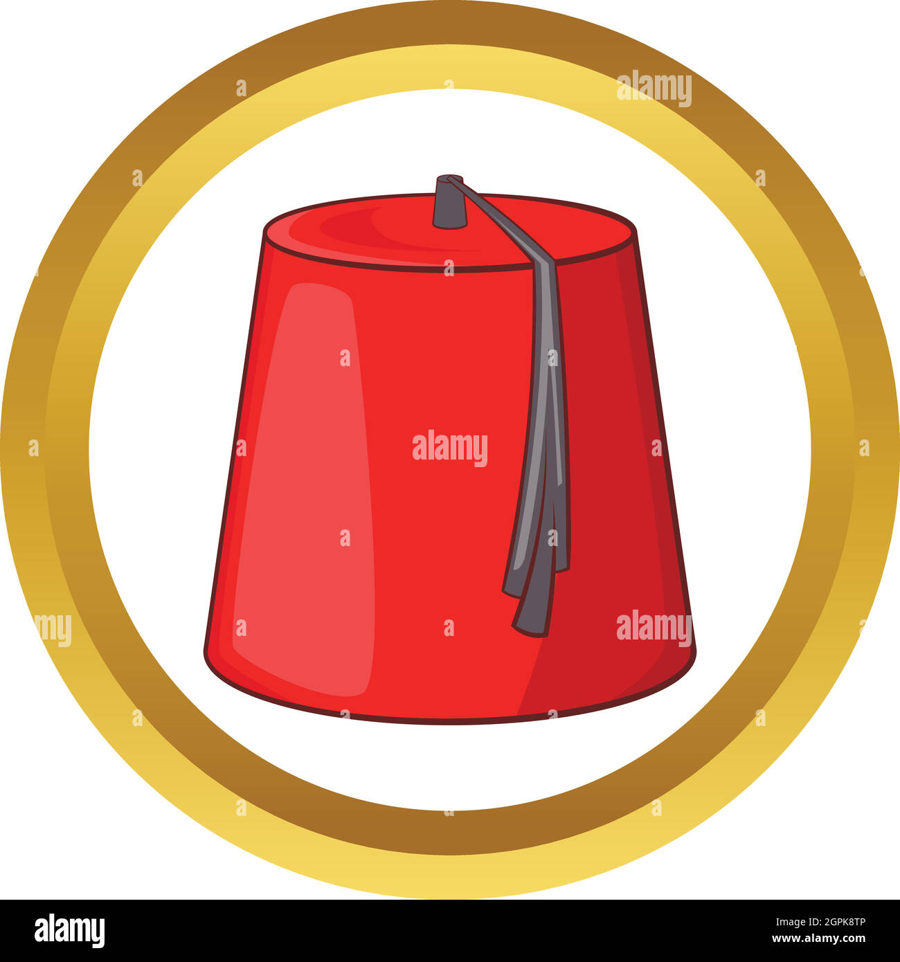 Red turkish fez vector icon Stock Vector Image & Art - Alamy