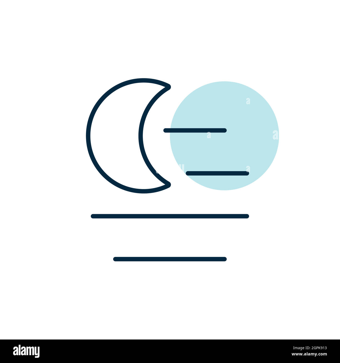 Fog night vector isolated flat icon. Weather sign Stock Vector Image ...