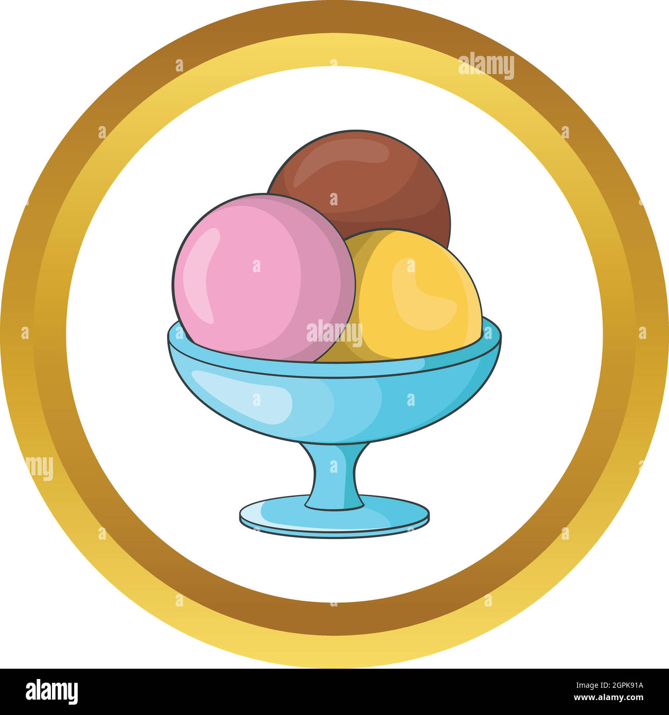 Ice cream balls vector icon Stock Vector Image & Art - Alamy