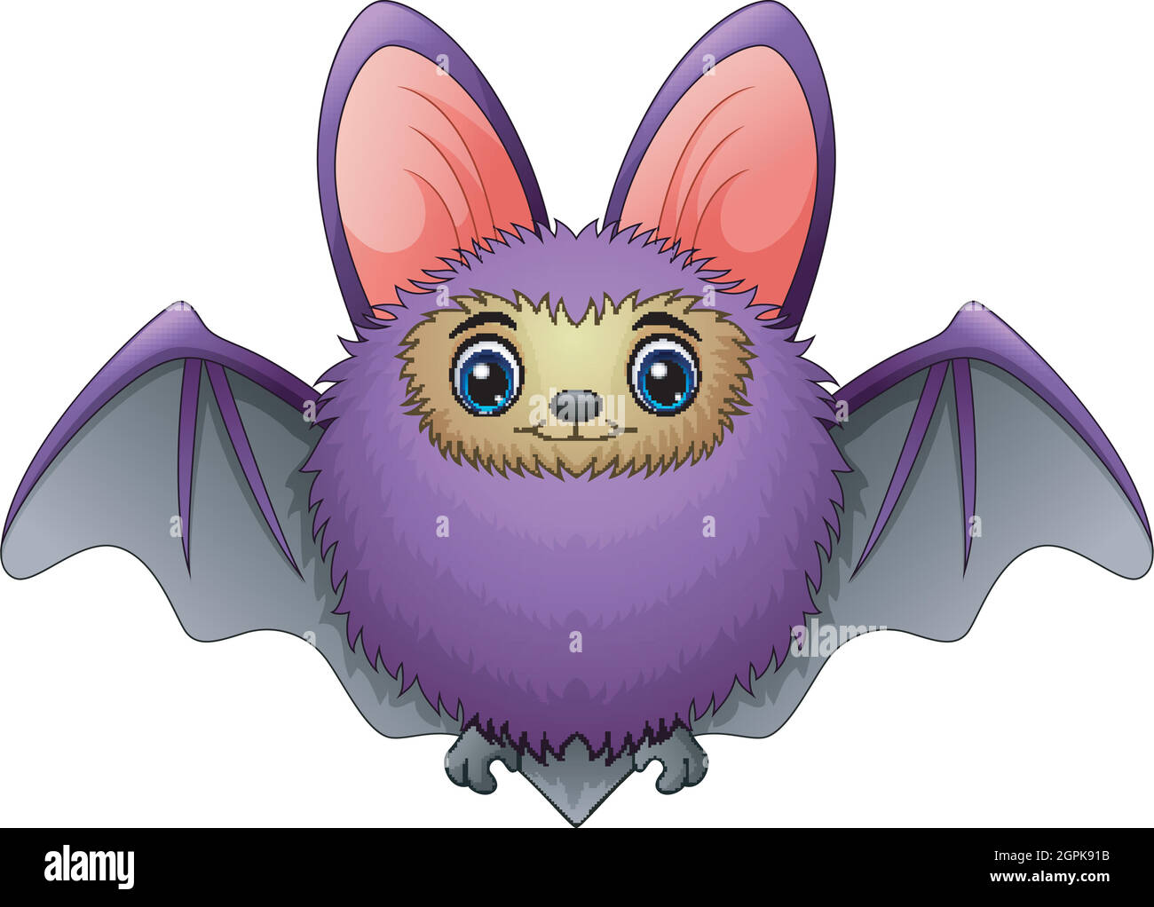 Flying bat illustration Stock Vector Images - Alamy