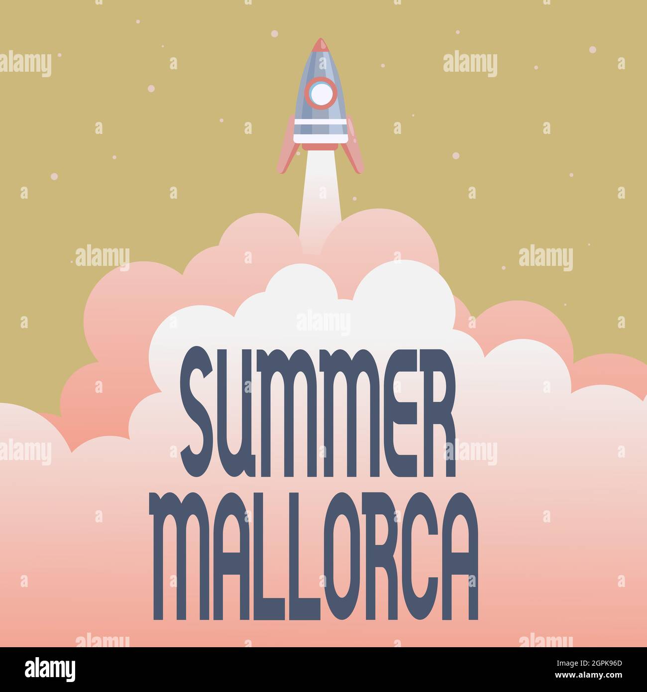 Text sign showing Summer Mallorca. Concept meaning Spending the holiday ...