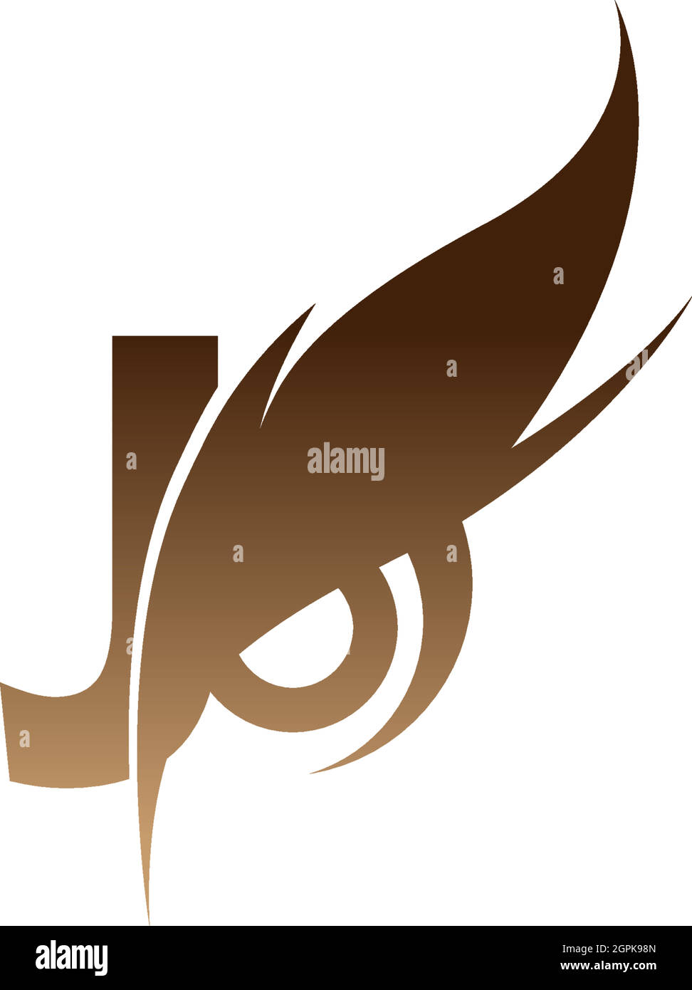 Letter J logo icon combined with owl eyes icon design vector Stock ...