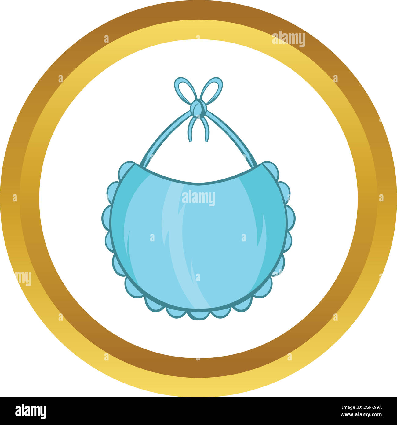 Baby bib vector icon, cartoon style Stock Vector Image & Art - Alamy