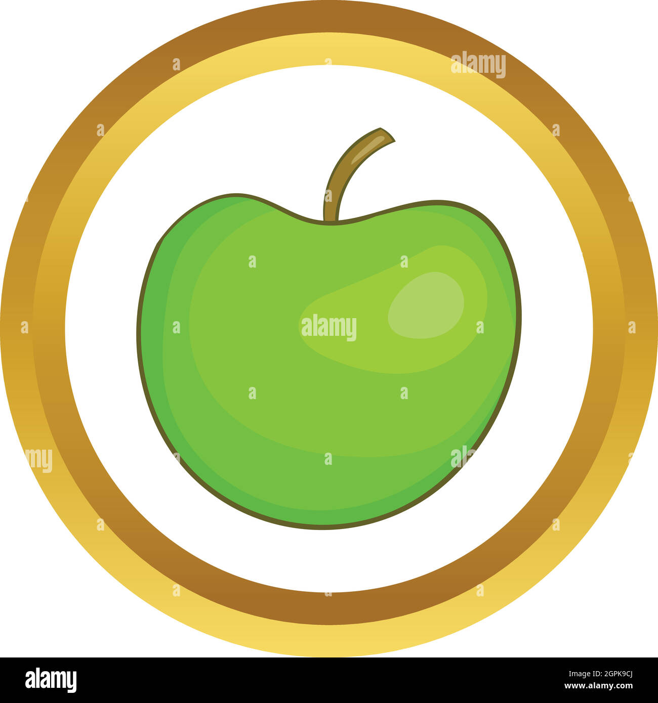 Green apple vector icon Stock Vector Image & Art - Alamy