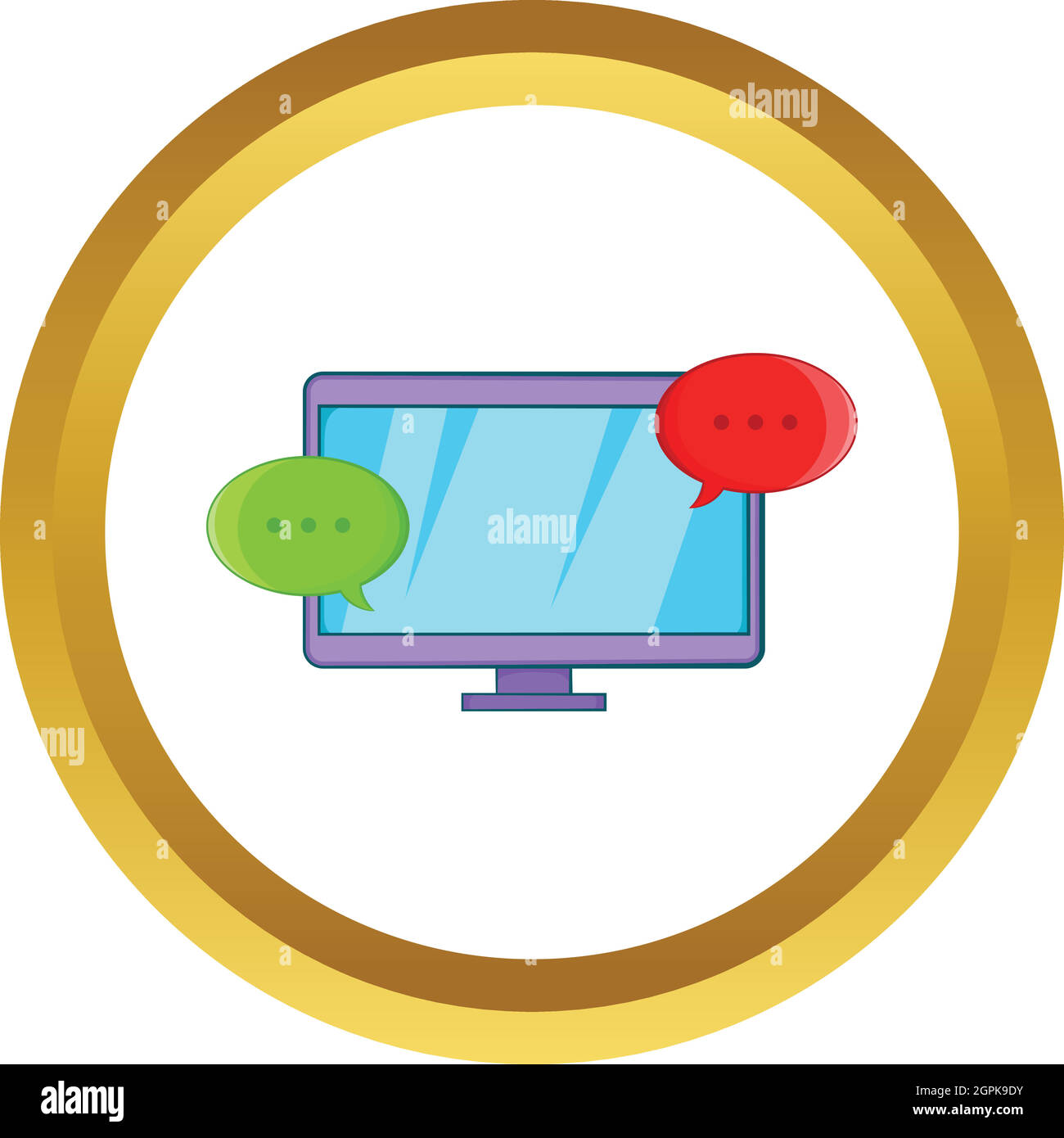 Messages on computer vector icon Stock Vector Image & Art - Alamy