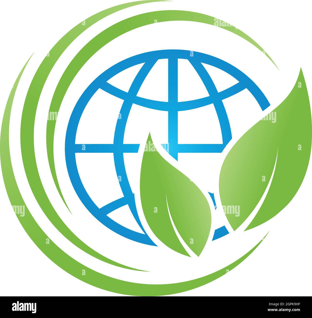 Globe and leaves, earth, ecology, logo, background Stock Vector Image ...
