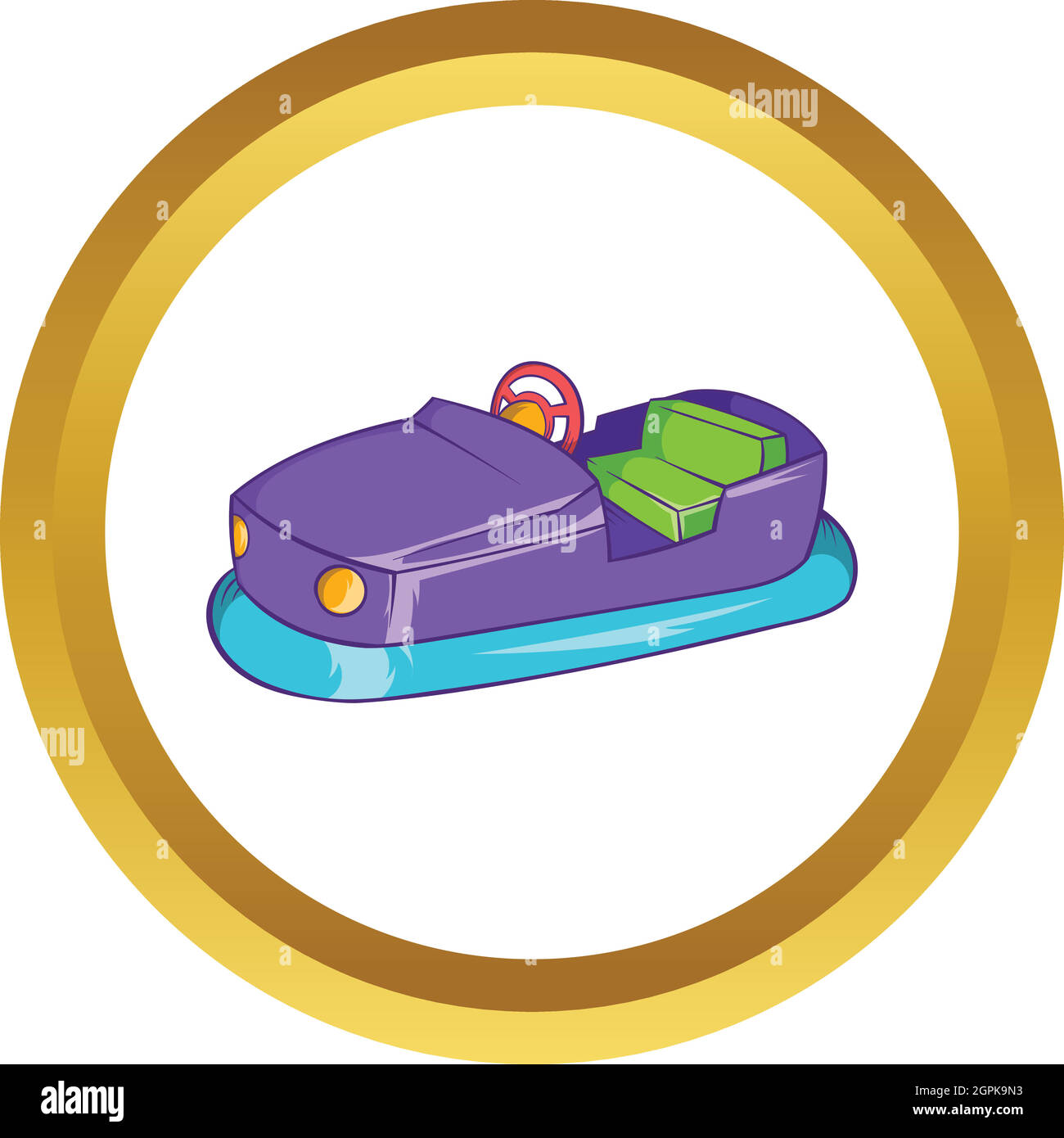 Bumper car in amusement park vector icon Stock Vector Image & Art - Alamy