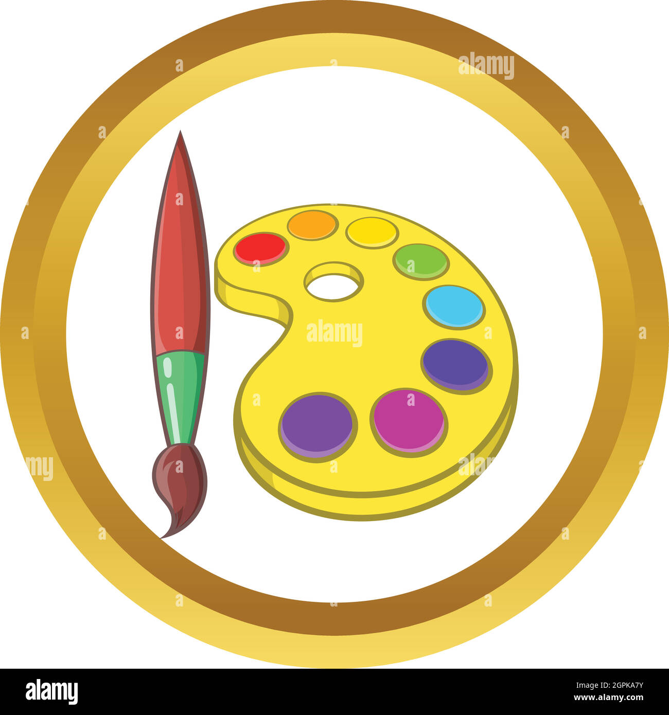 Paint palette cartoon hi-res stock photography and images - Alamy