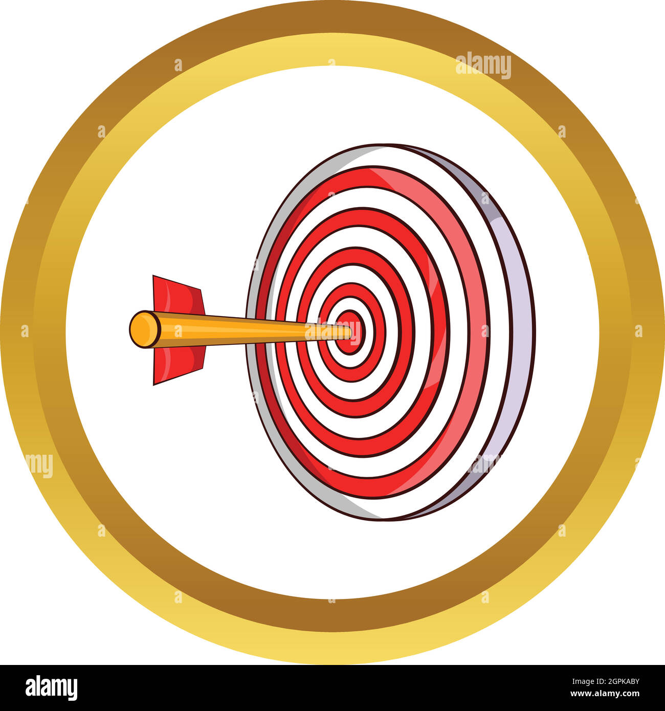 Red arrow hitting target Stock Vector Images - Alamy