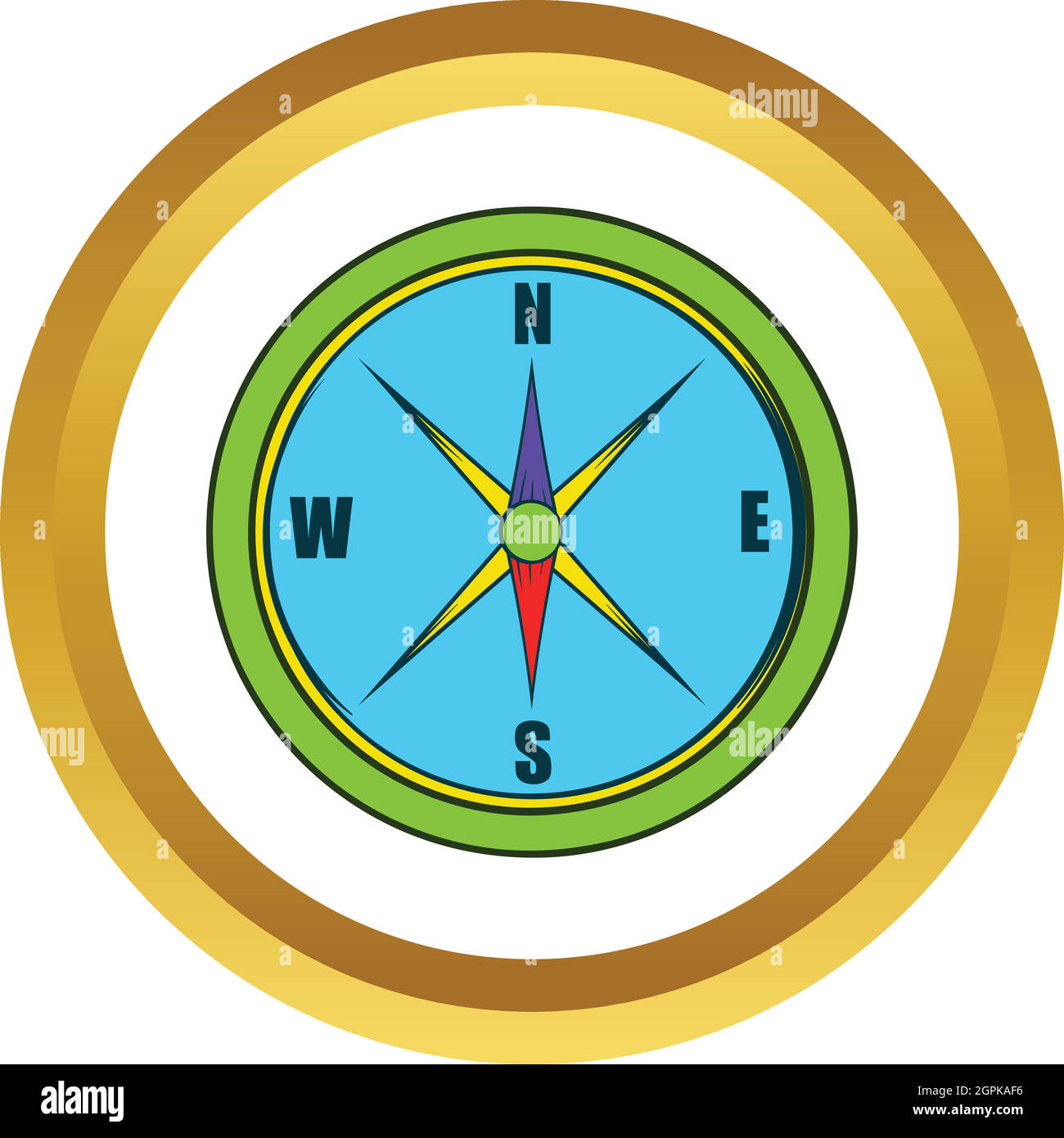 Compass vector icon, cartoon style Stock Vector Image & Art - Alamy