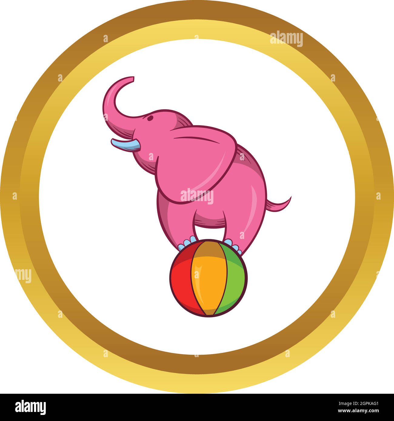 Circus elephant isolated icon Stock Vector Images - Alamy