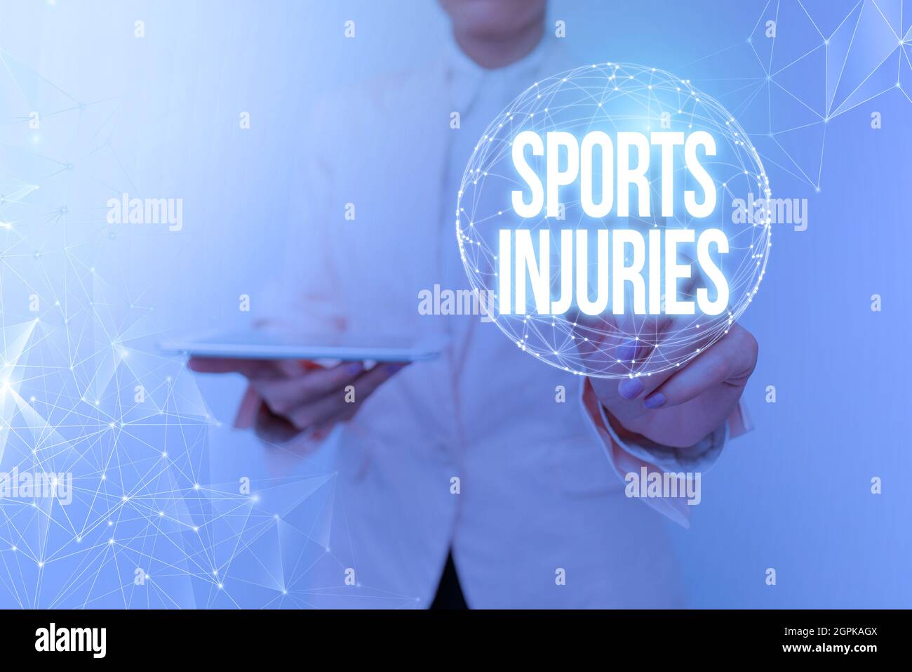 Hand writing sign Sports Injuries. Business concept kinds of injury ...