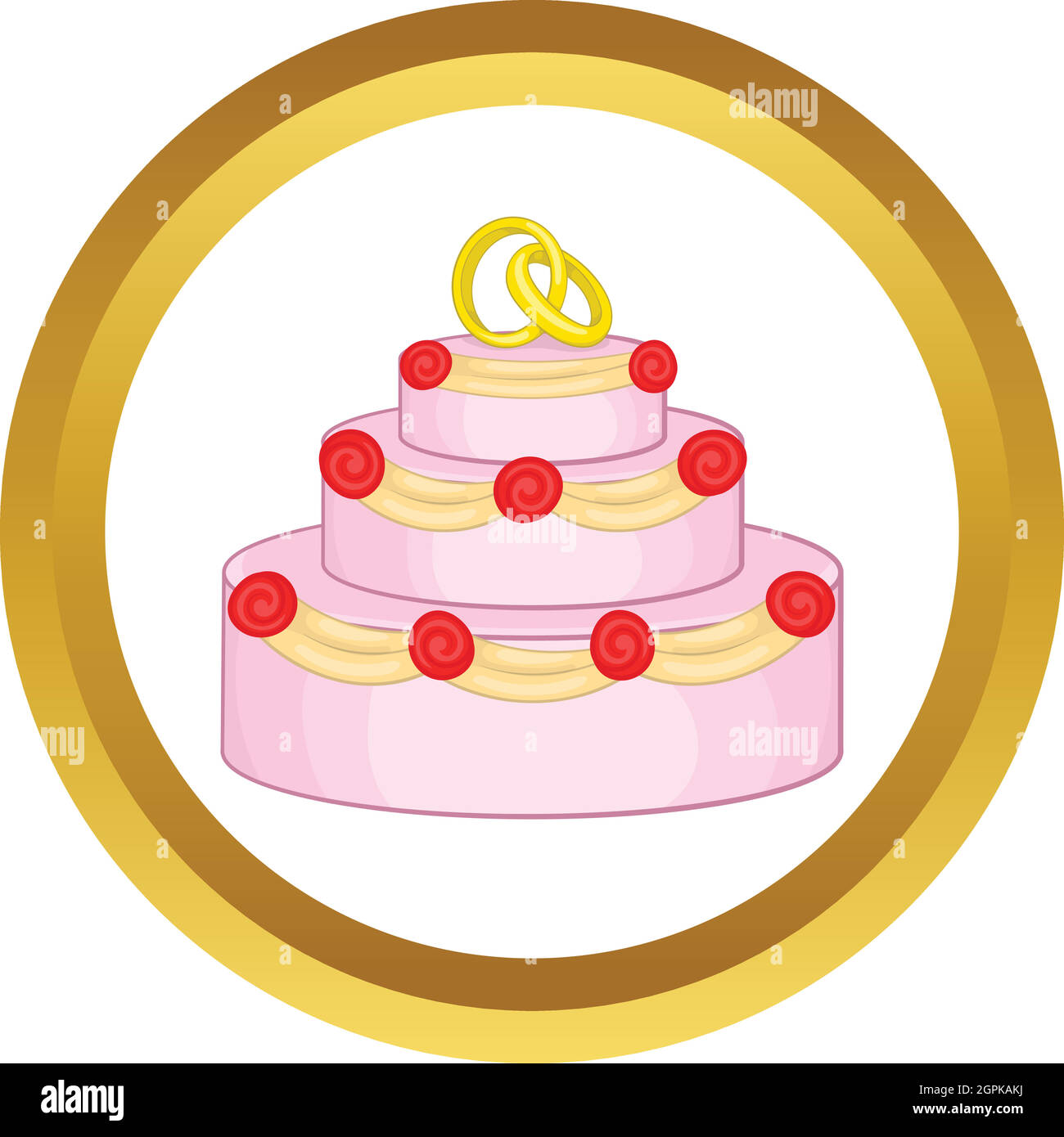 Food wedding cake icon Stock Vector Images - Alamy