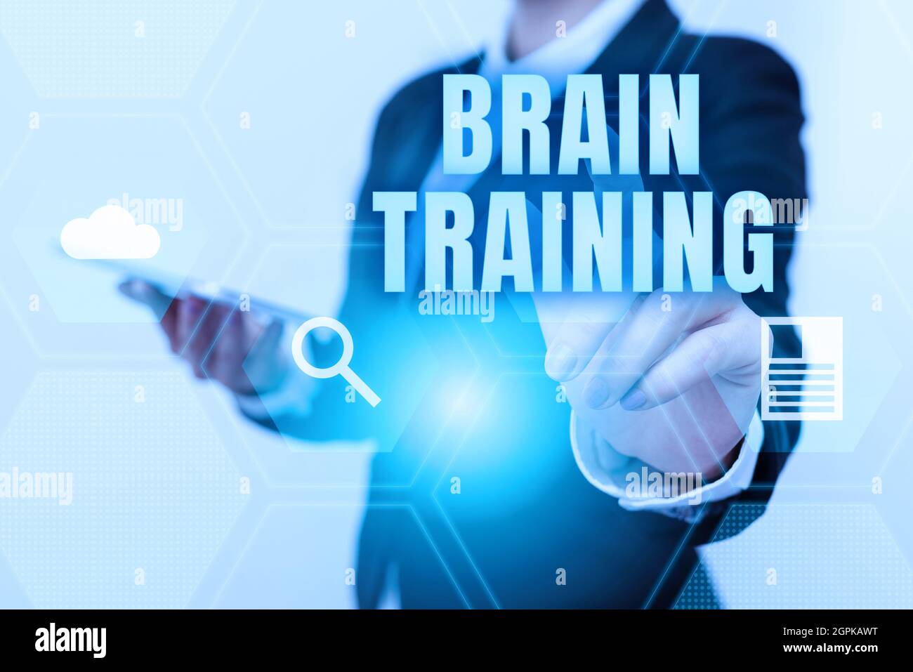 Hand writing sign Brain Training. Word Written on mental activities to ...
