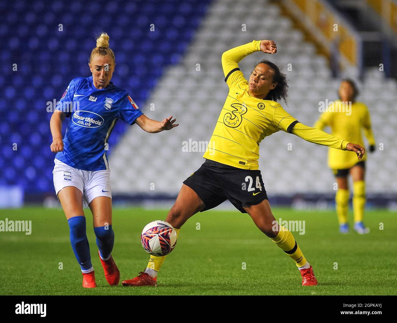 Jade Pennock (Birmingham City #11) Drew Spence (24 Chelsea) During the ...