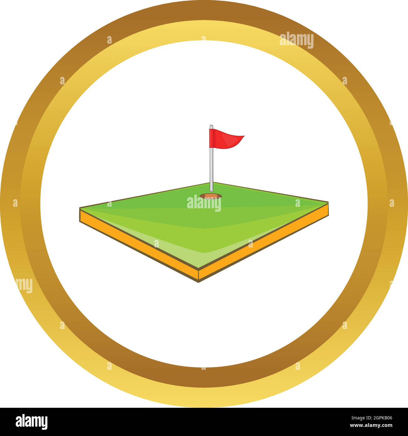 Golf course vector icon Stock Vector Image & Art - Alamy