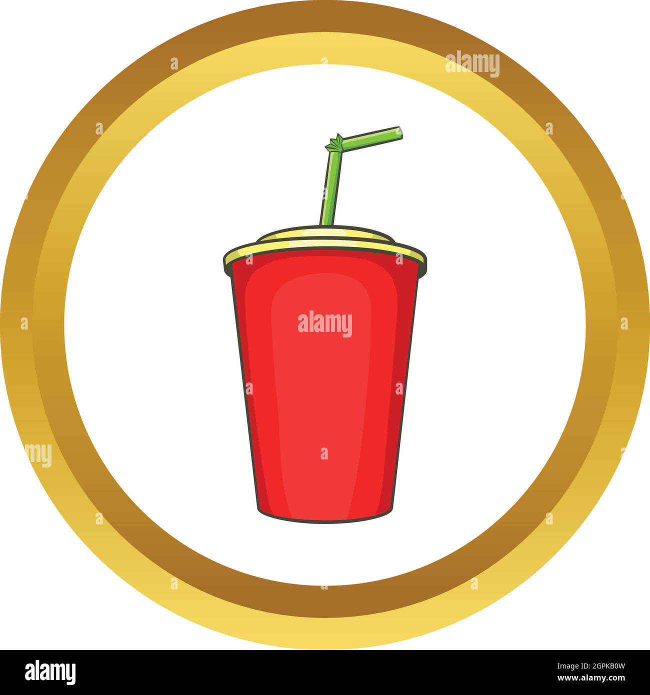 Plastic cup straw icon cartoon hi-res stock photography and images - Alamy
