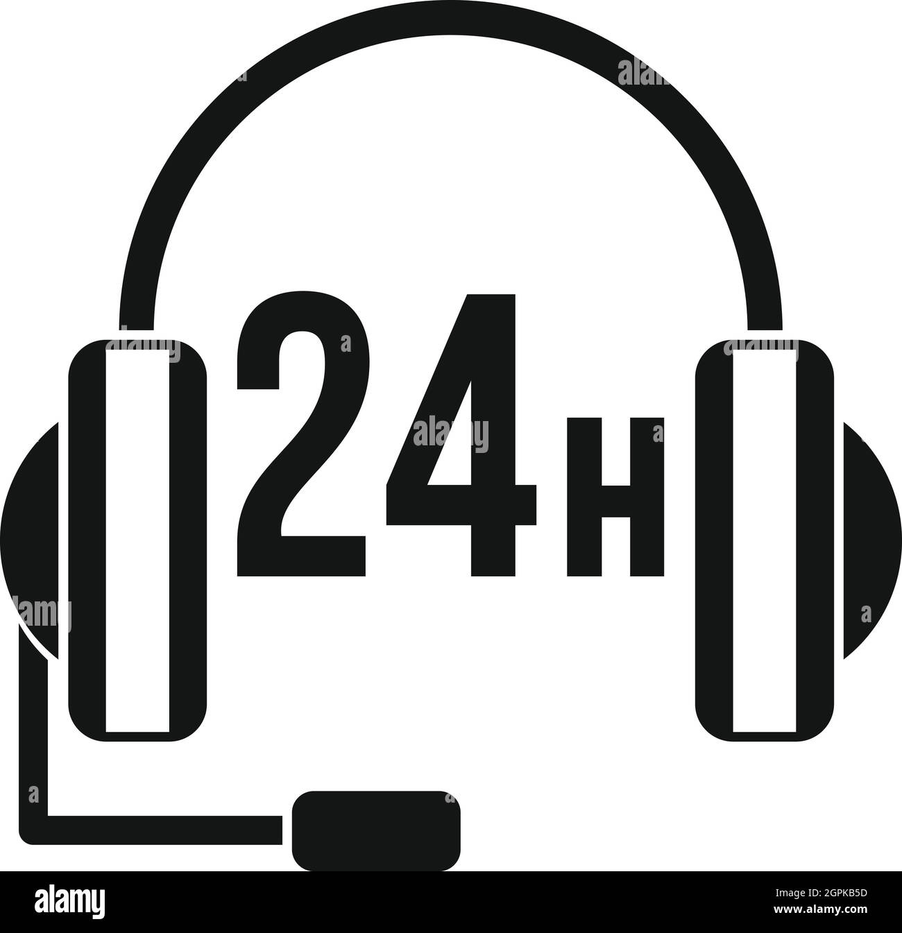 Support 24 hours icon Black and White Stock Photos & Images - Alamy