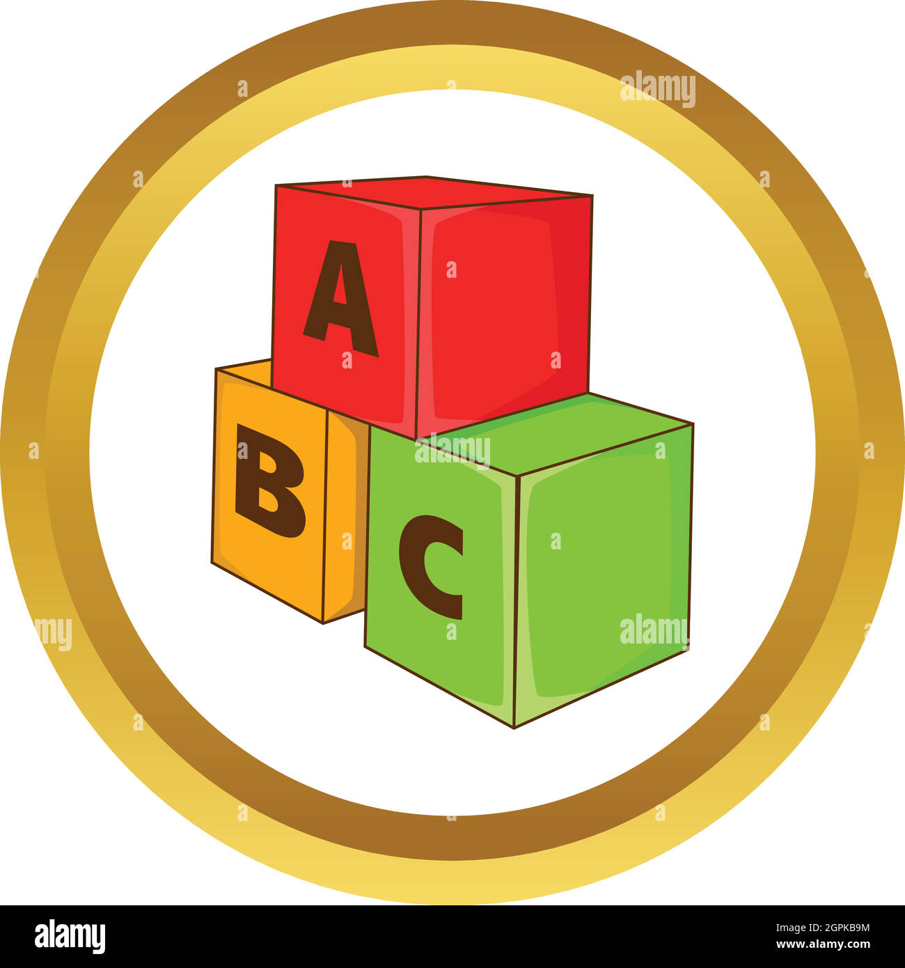 Children cubes with letters vector icon Stock Vector Image & Art - Alamy