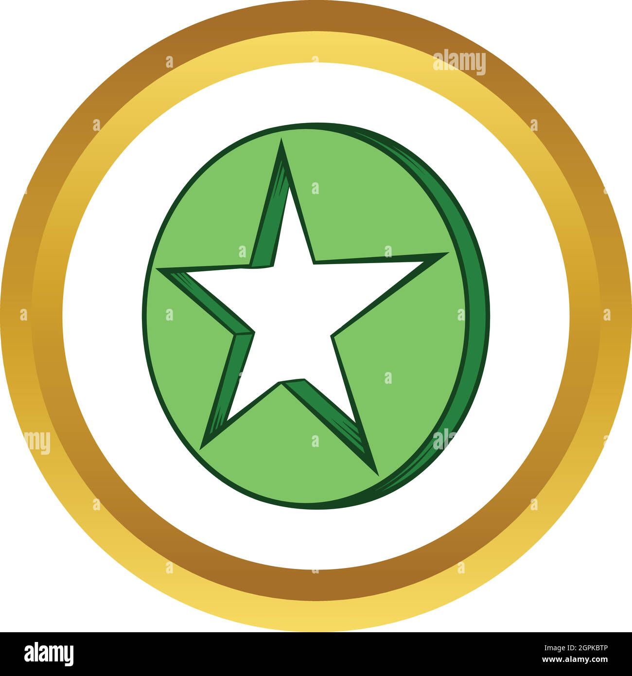 Cartoon star icon button hi-res stock photography and images - Alamy