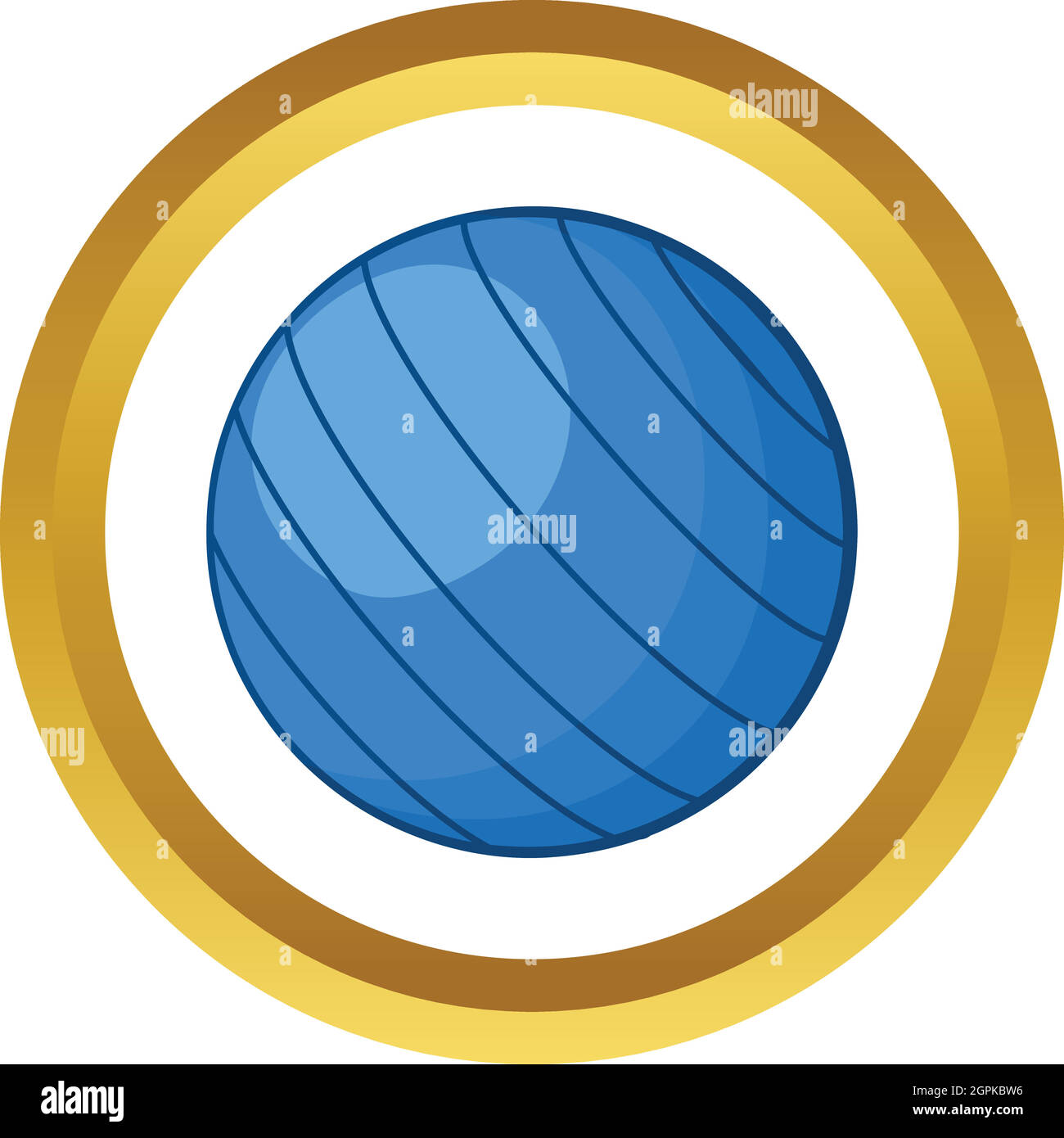 Blue volleyball ball icon Stock Vector Images - Alamy