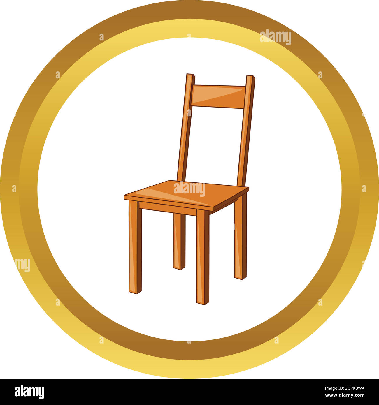 Stylish table comfortable chair Stock Vector Images - Alamy