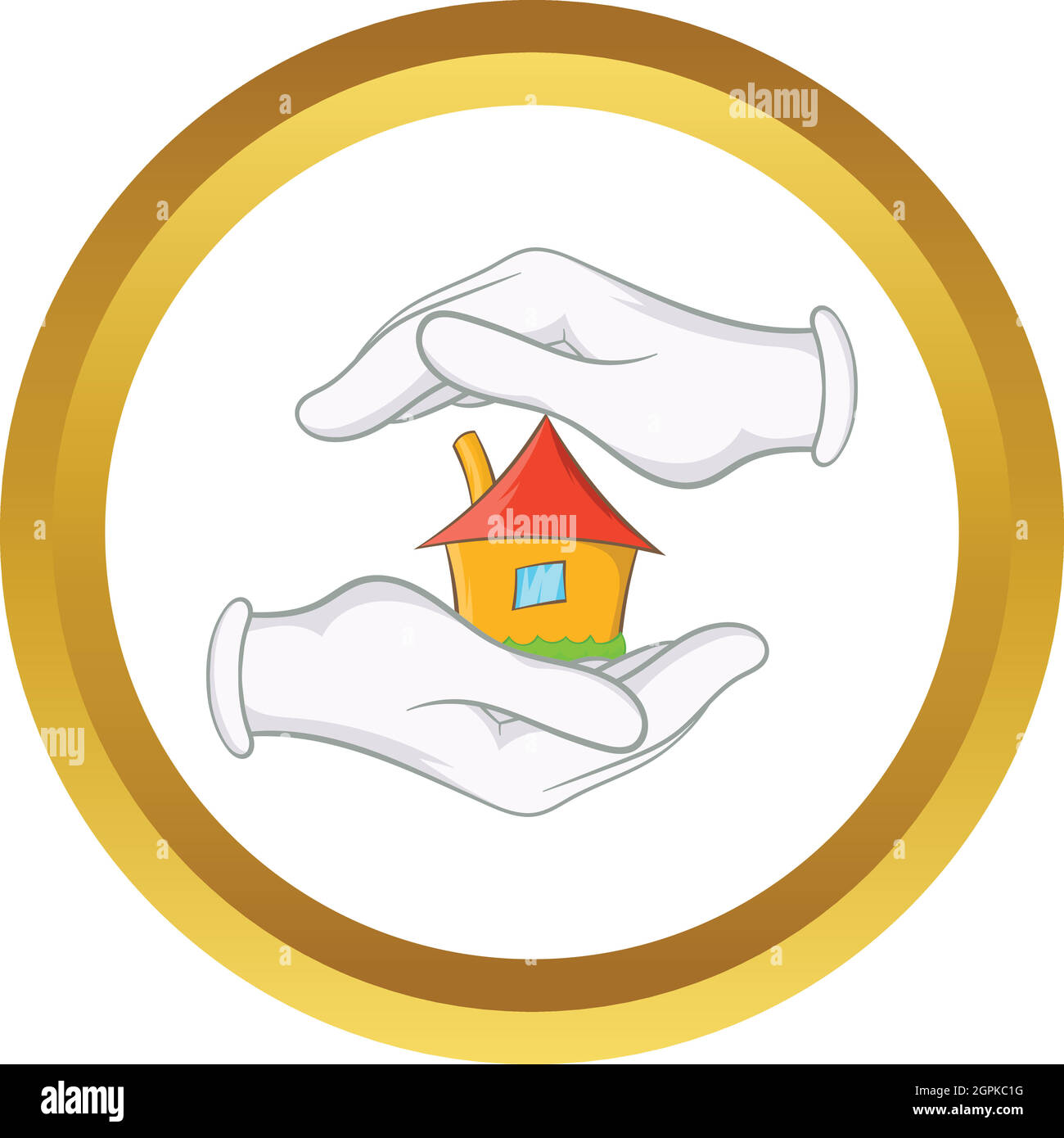 House in hands vector icon Stock Vector Image & Art - Alamy