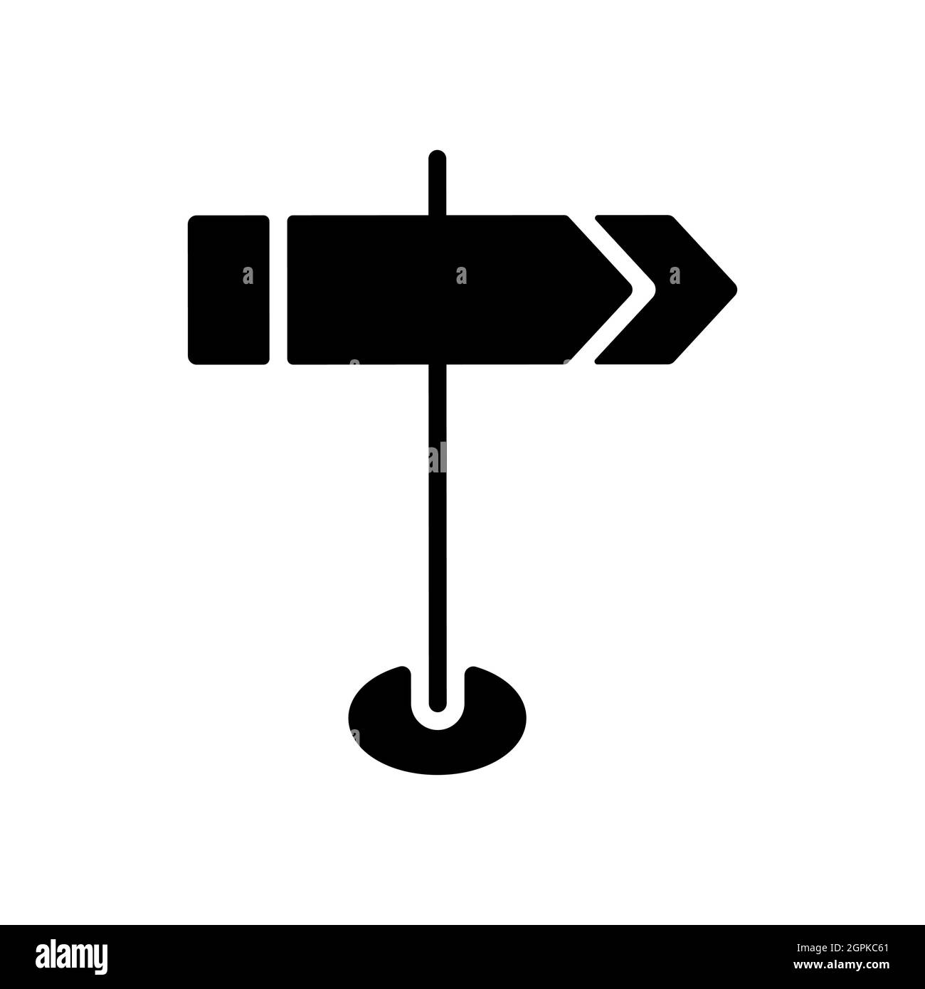 Blank destination signpost Black and White Stock Photos & Images - Alamy