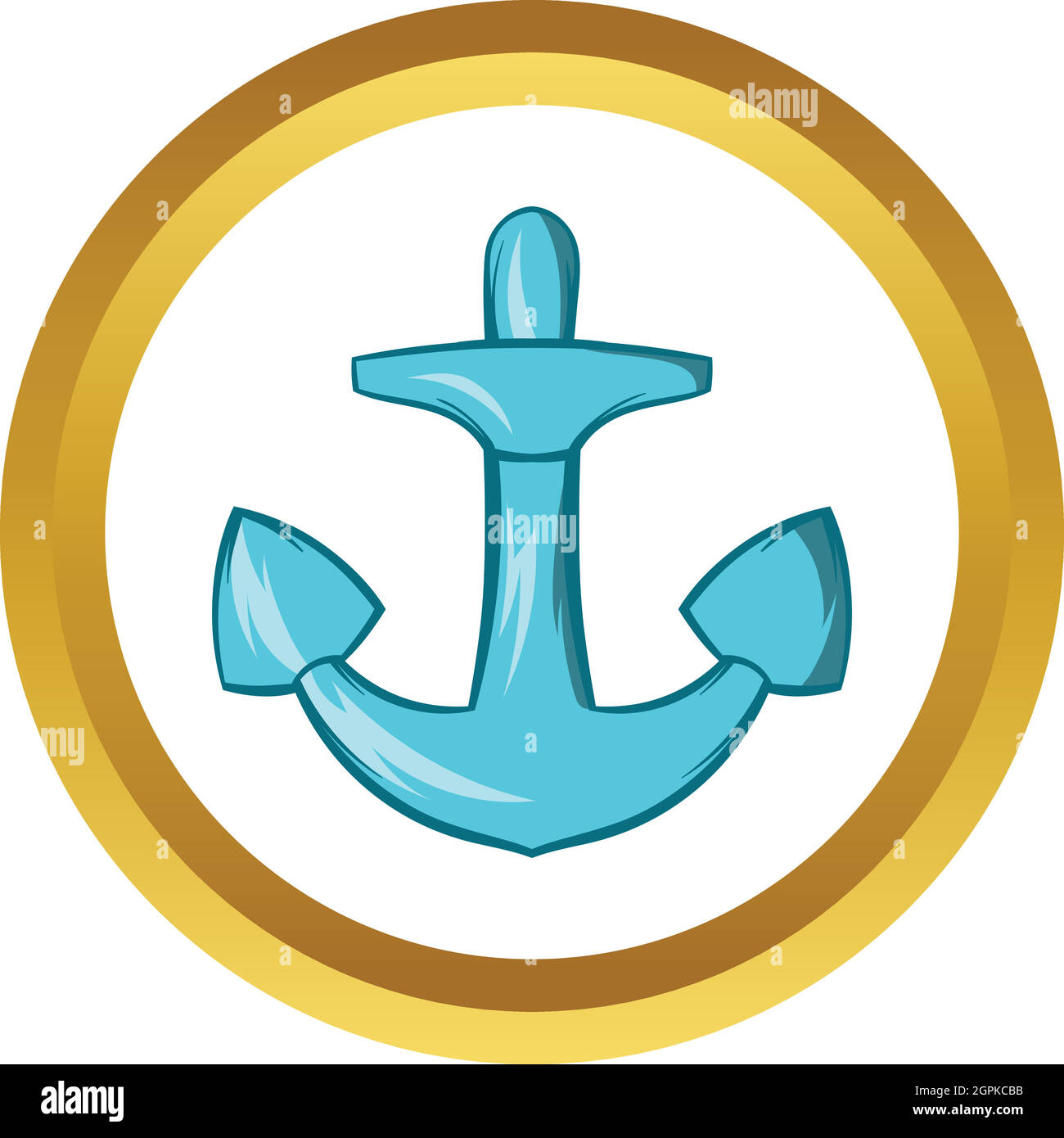 Marine boat anchor cartoon hi-res stock photography and images - Alamy