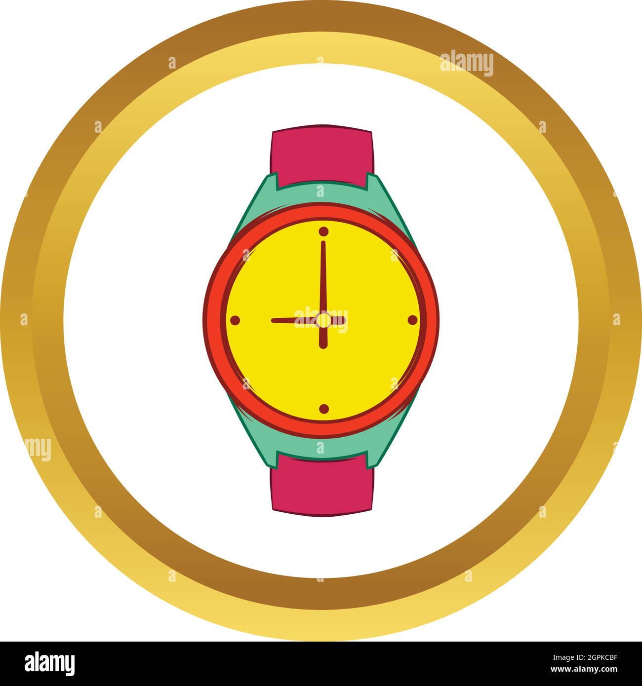 Wrist watch vector icon, cartoon style Stock Vector Image & Art - Alamy