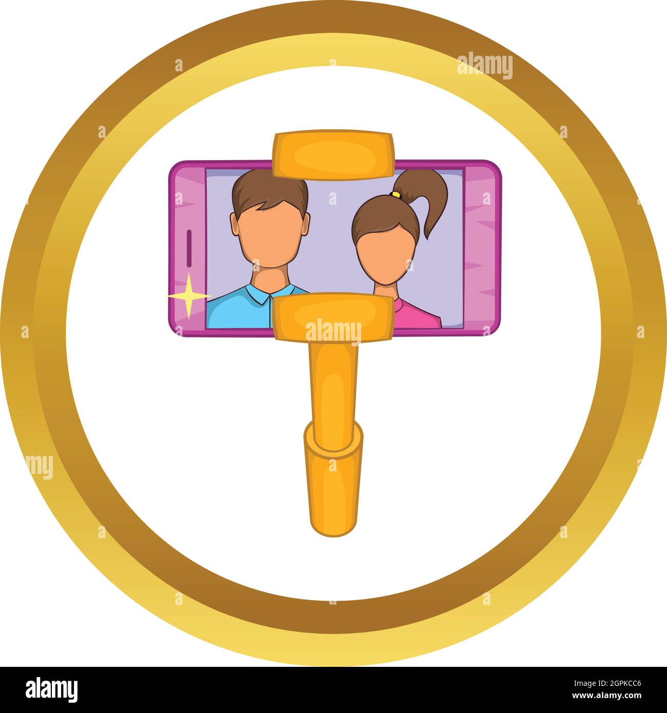 Selfie stick mobile phone Stock Vector Images - Alamy