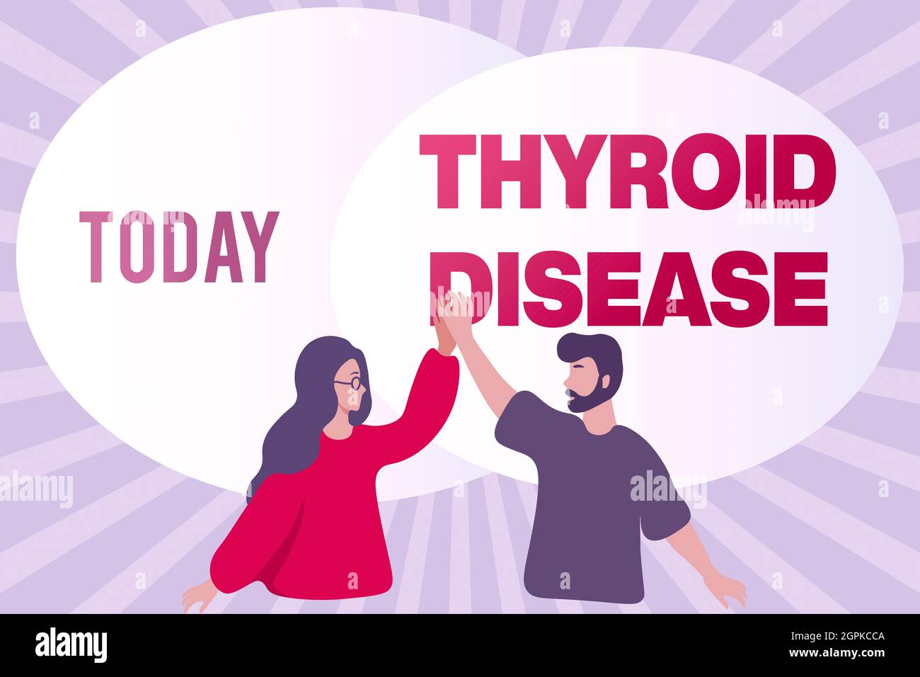 Text showing inspiration Thyroid Disease. Word Written on the thyroid ...
