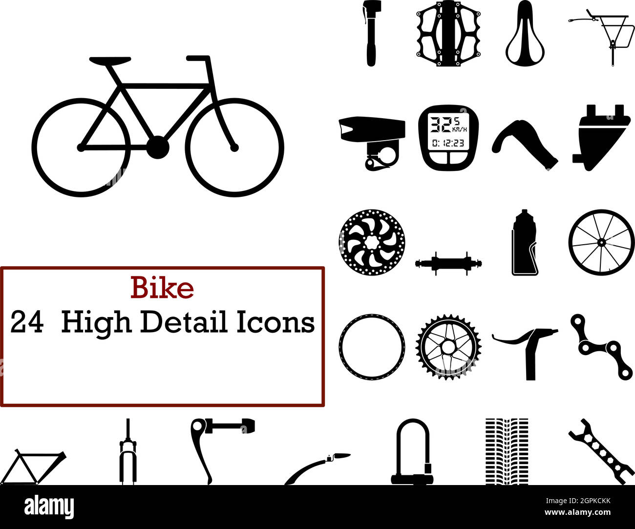 Bike Icon Set Stock Vector Image & Art - Alamy