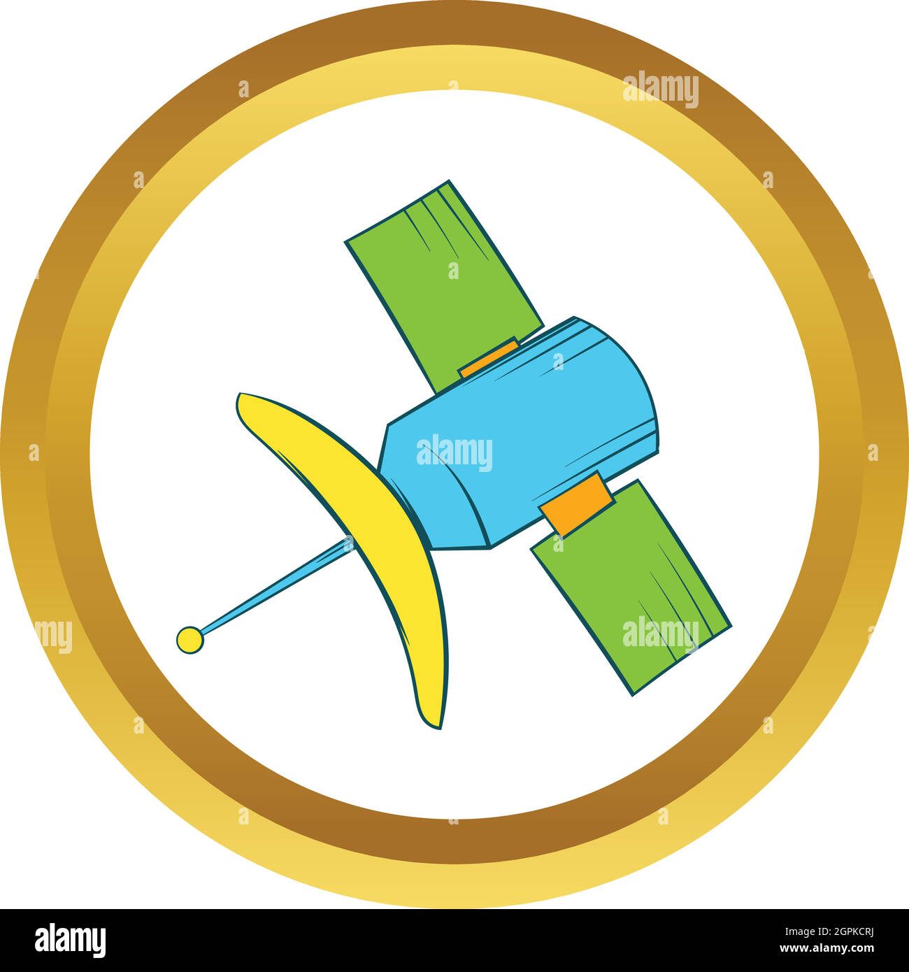 Satellite communication vector icon, cartoon style Stock Vector Image ...
