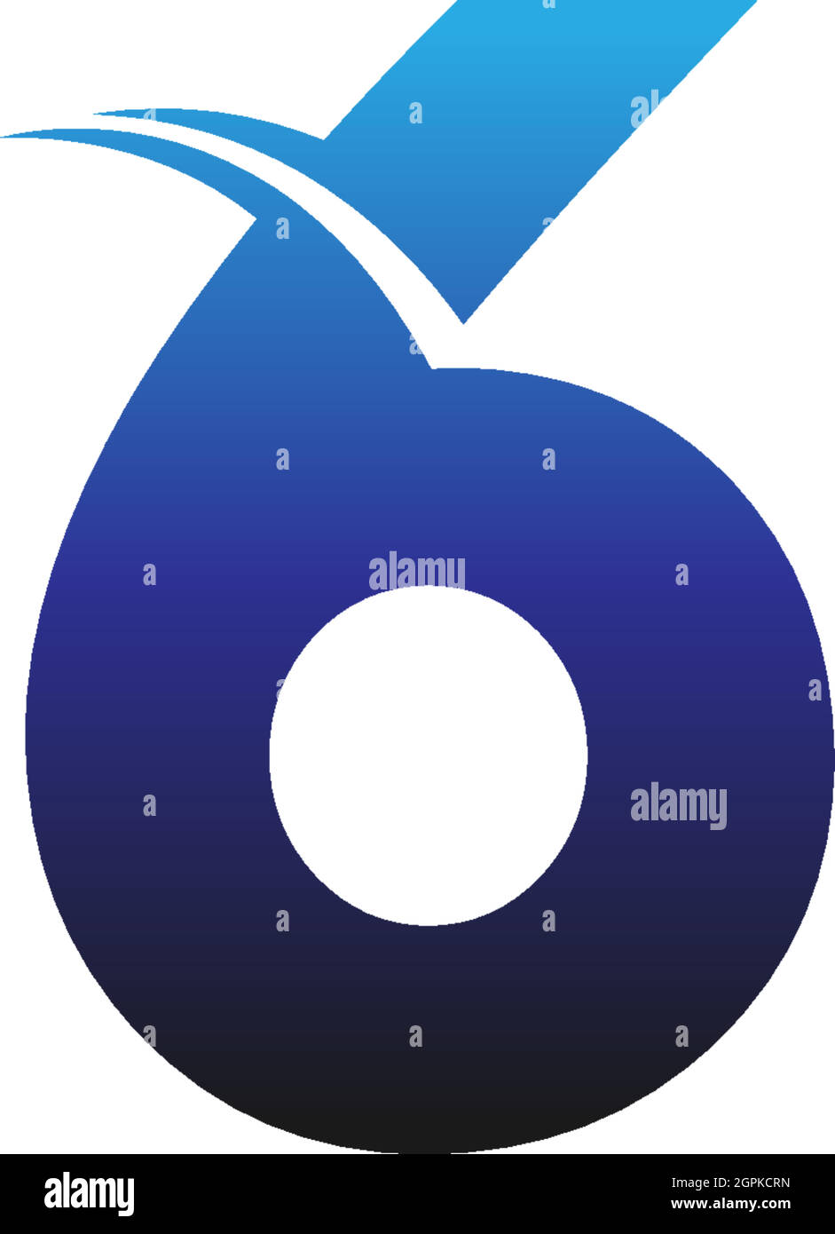 Number 6 logo design business template icon Stock Vector Image & Art ...