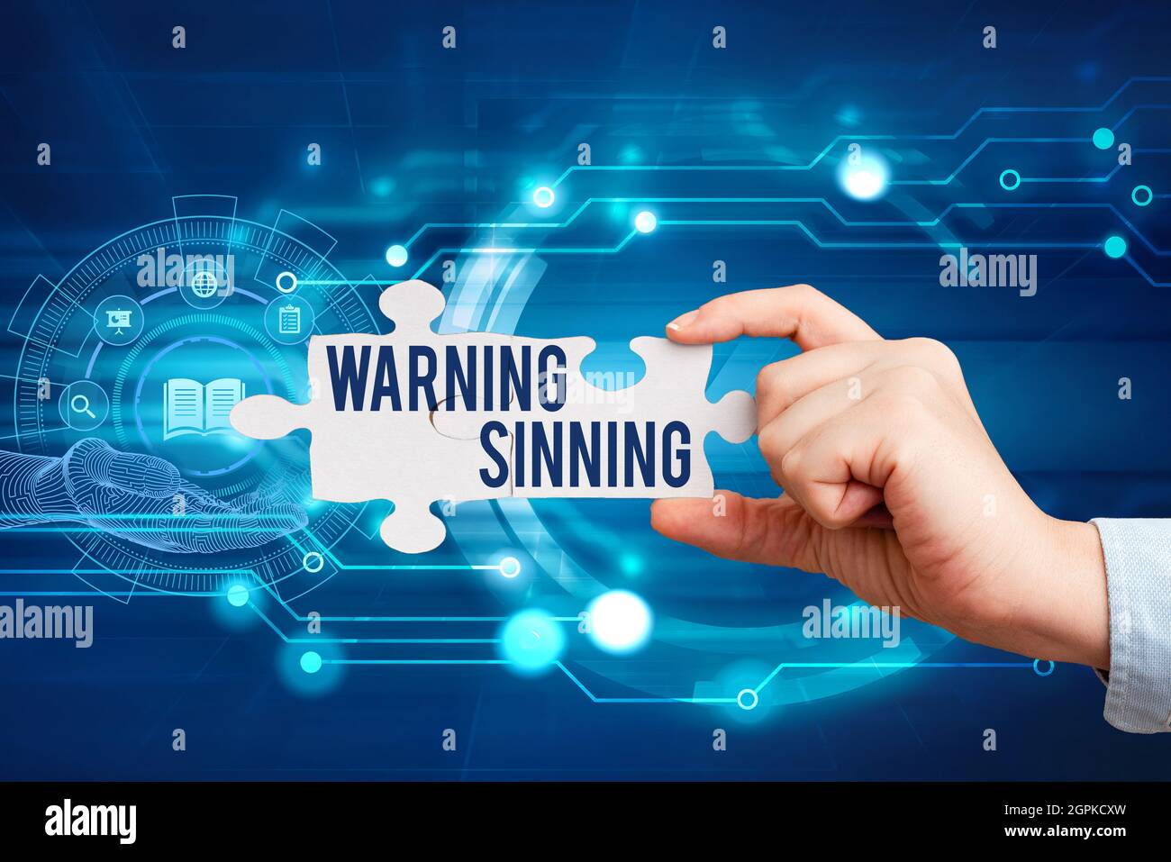 Text showing inspiration Warning Sinning. Business concept stop the ... Text showing inspiration Warning Sinning. Business concept stop the ...