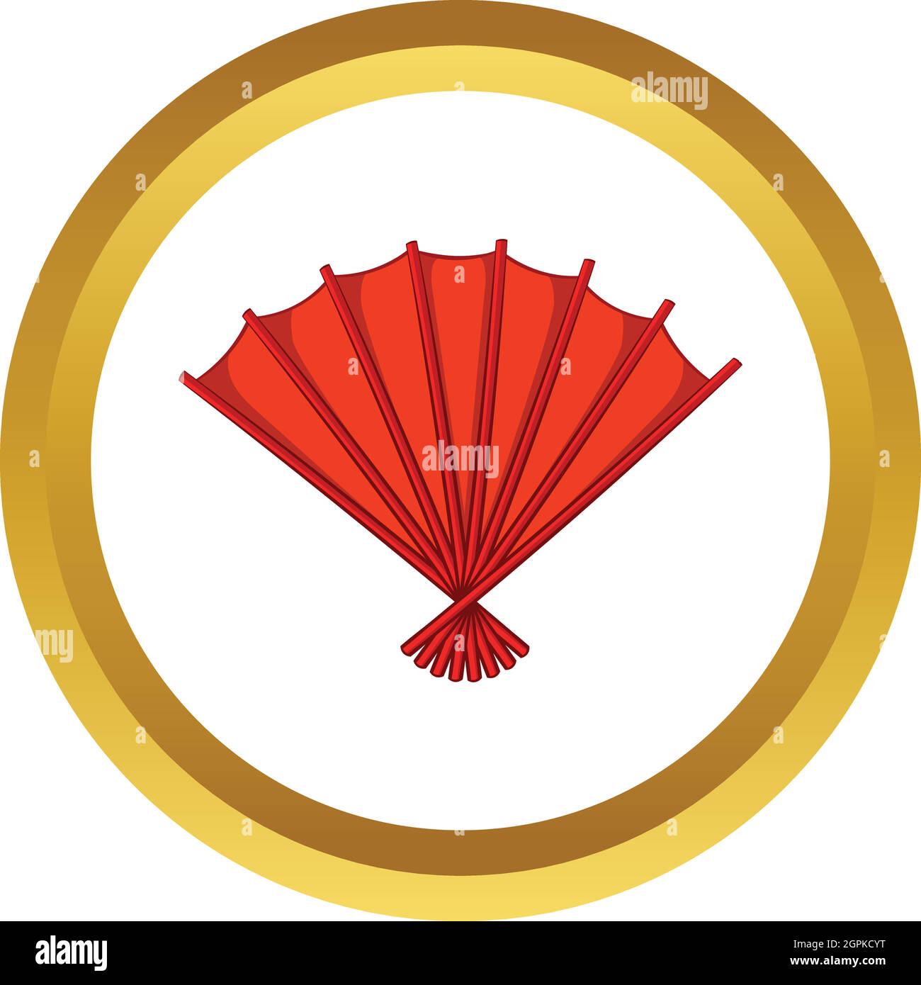 Red open hand fan vector icon Stock Vector Image & Art - Alamy