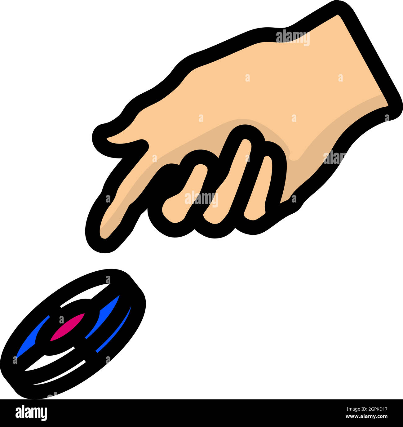 Hand Throwing Gamble Chips Icon Stock Vector Image & Art - Alamy
